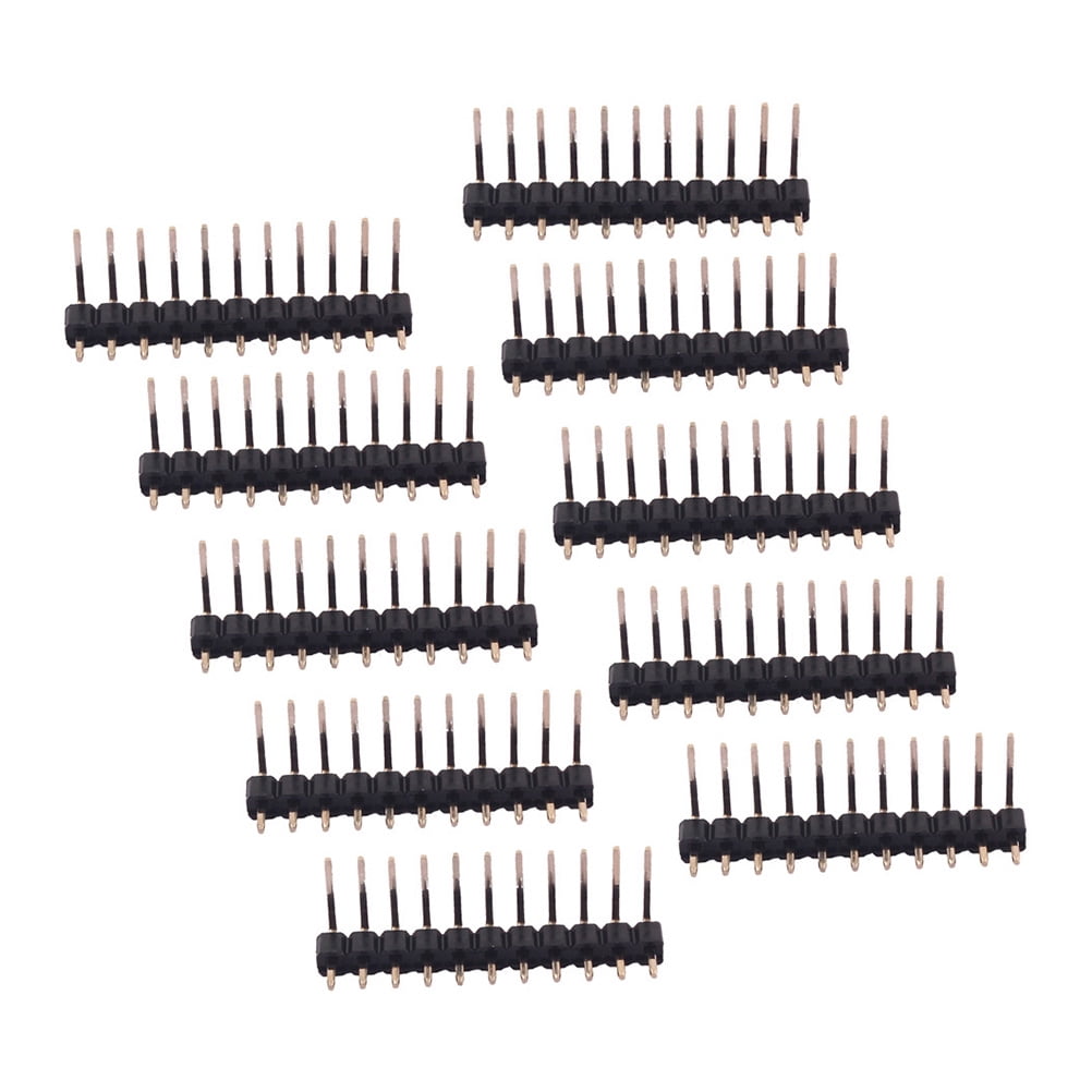 Male Pin Connector Header Single Row Headers Typical Connectors Strip Gender of 10 PCS - Walmart.com