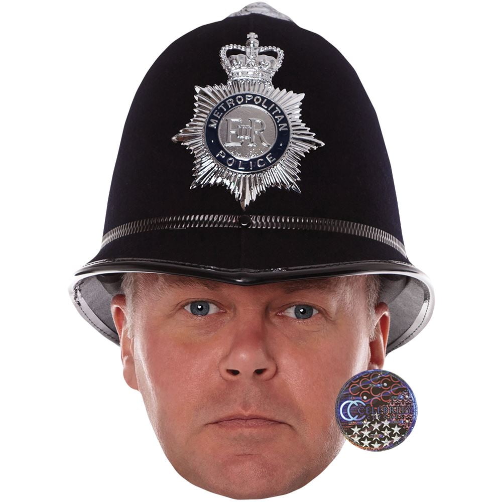 Male Police Officer Flat Cardboard Face - Walmart.com