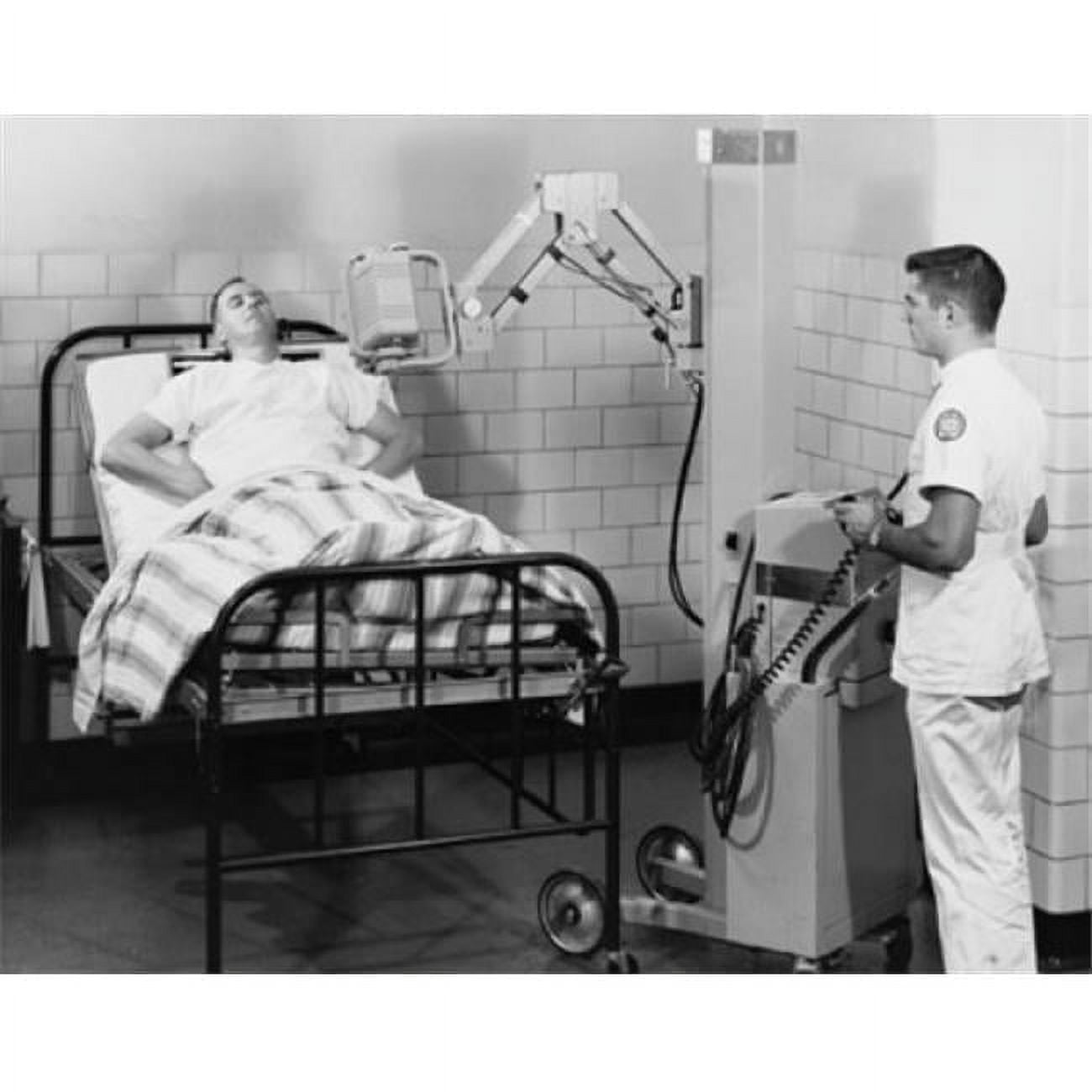 Male Radiologist Taking an X-Ray of a Patient Poster Print - 18 x 24 in ...