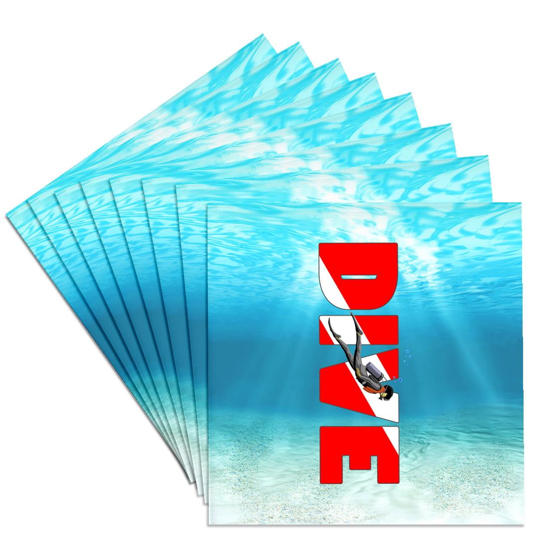 3drose, Male Scuba Diver and Dive Flag Open Water Diving Underwater ...