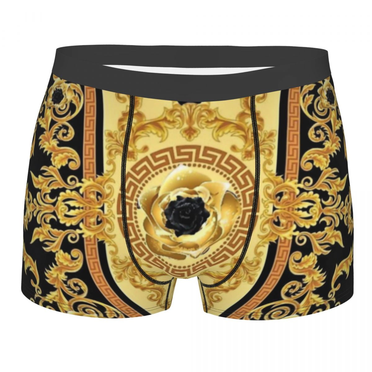 Male Sexy Luxury European Baroque Art Underwear Rococo Style Boxer ...