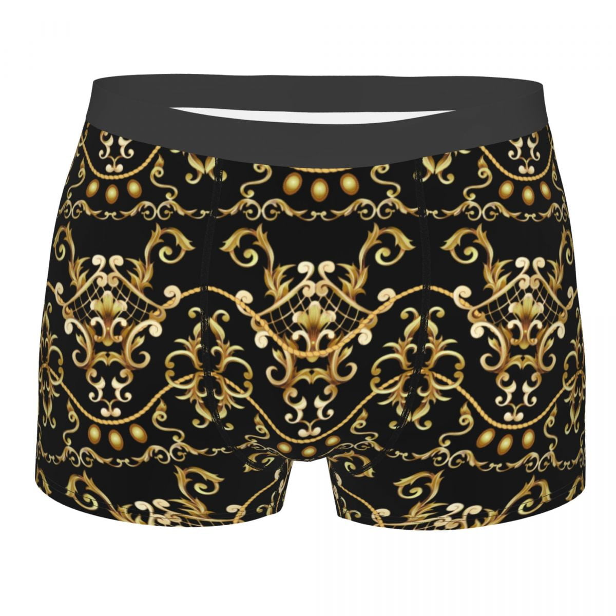 Male Sexy Luxury European Baroque Art Underwear Rococo Style Boxer Briefs Breathbale Shorts ...