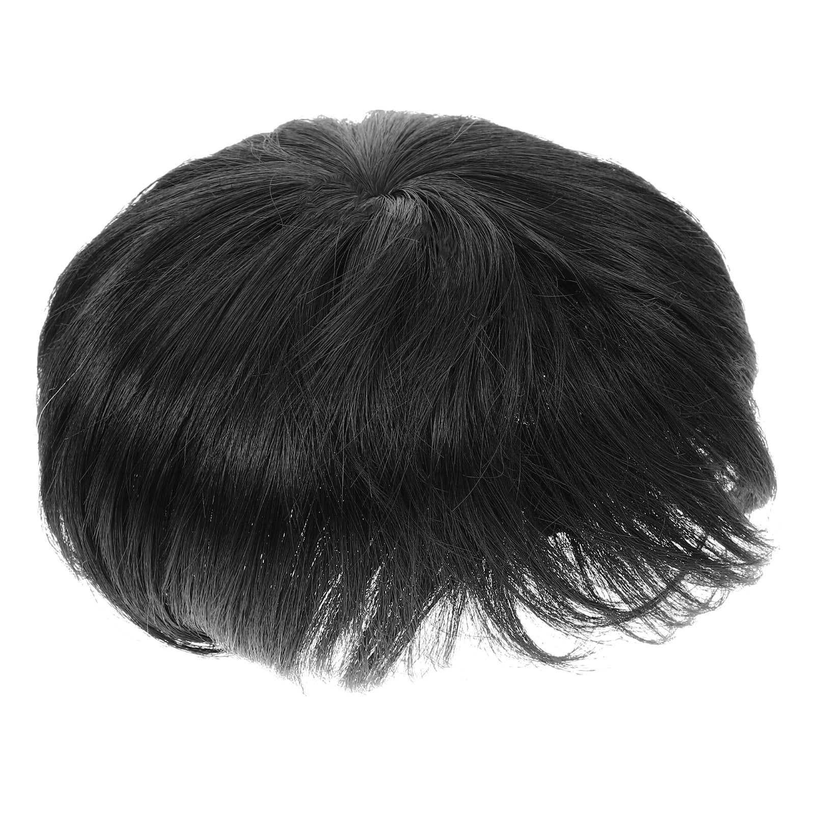 GAXIRE Wig High Temperature Fiber Men Short Hair Bald Spot Coverage ...