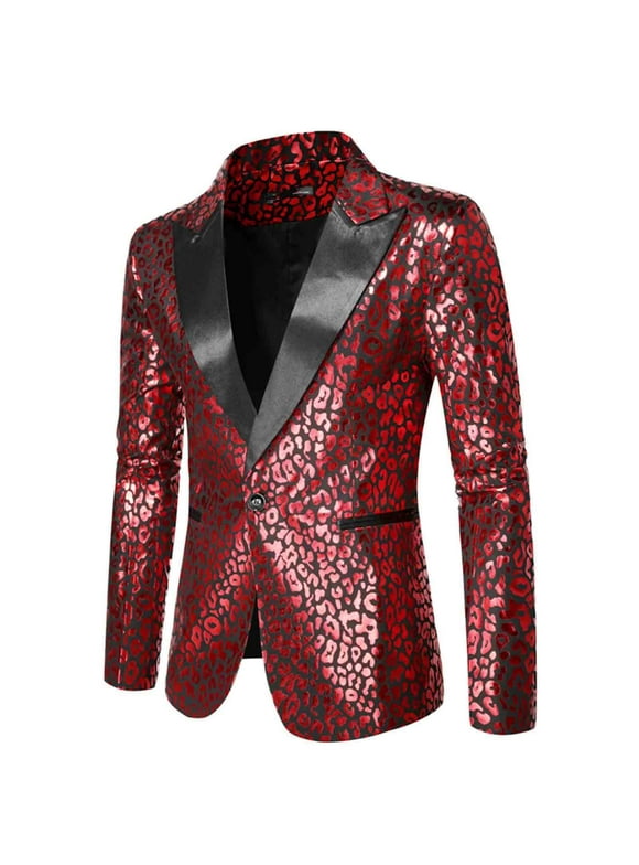 Leopard Print Suit Mens