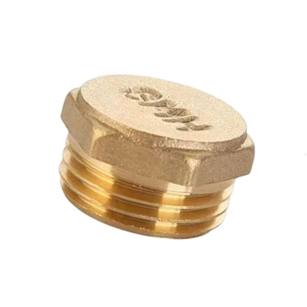 Male Thread Brass Pipe Hexagonal Head End Caps Plug Fitting Screw On ...