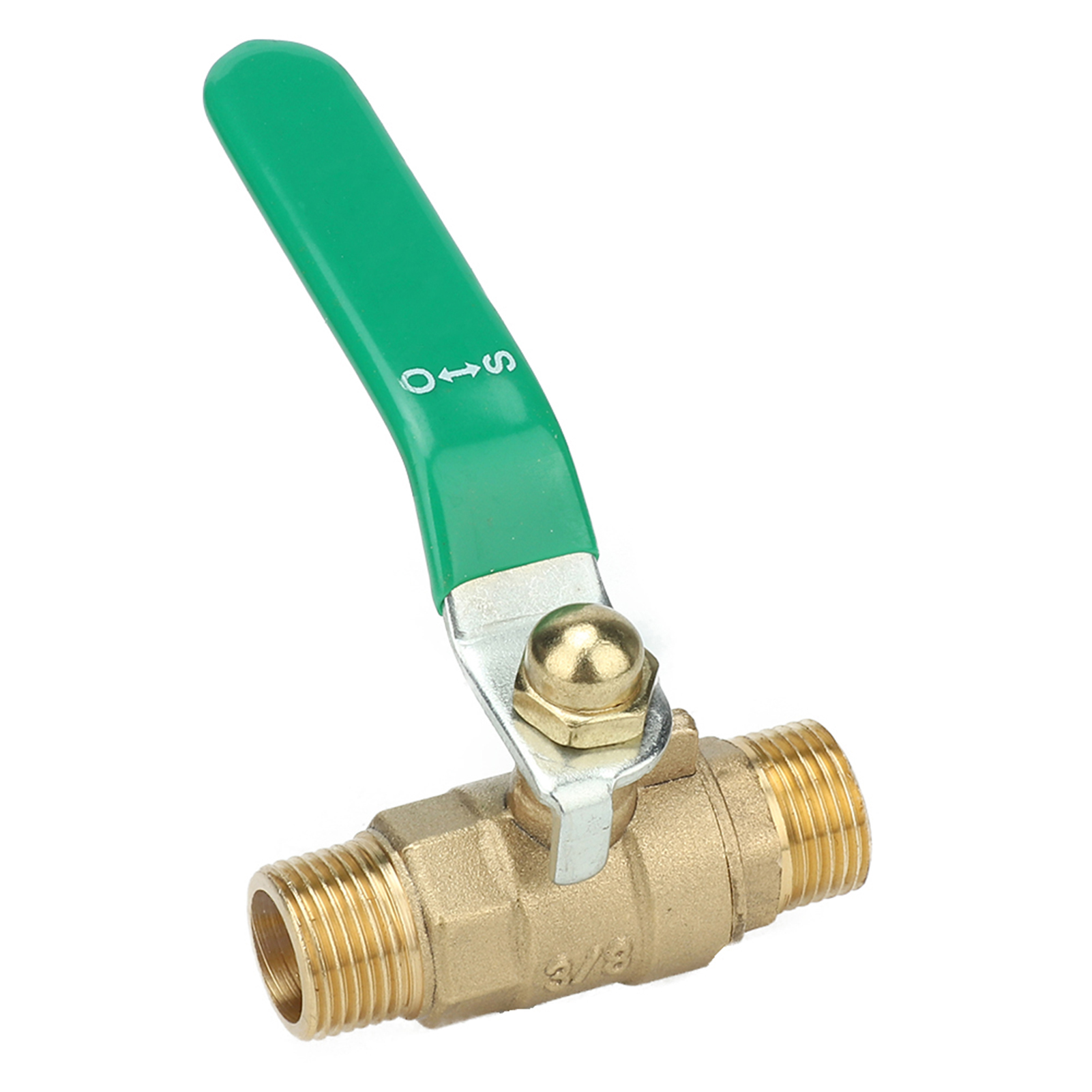 Male to Male Thread Brass Valve, Two-Way Mini Shut Off Valve, Compact ...