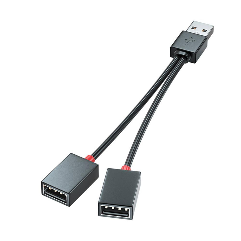 Male USB 2.0 A 1 to 2 Dual USB Female Data Hub Adapter Splitter H1O4 ...