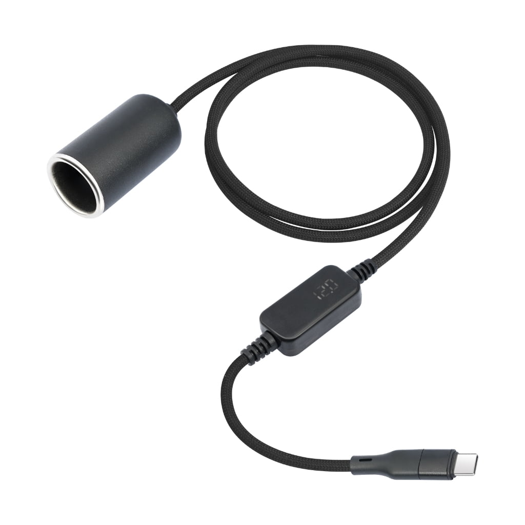 Male USB C 5V to Female 12V 18W Car Socket Adapter Cord Power Cable ...