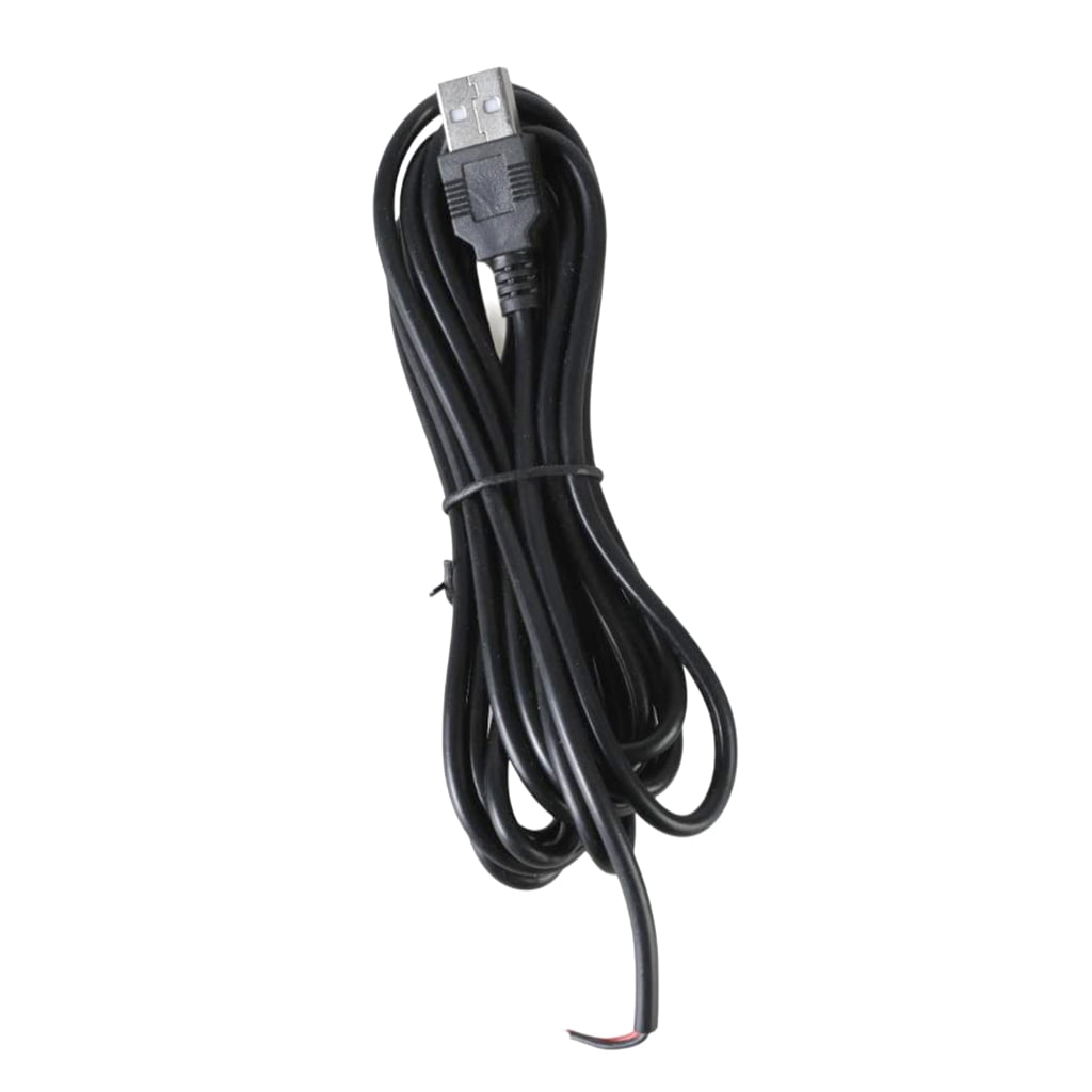 Male USB to 2 Pin Extension Cord Pigtail 2pin Power Cable Line 22AWG 5V ...