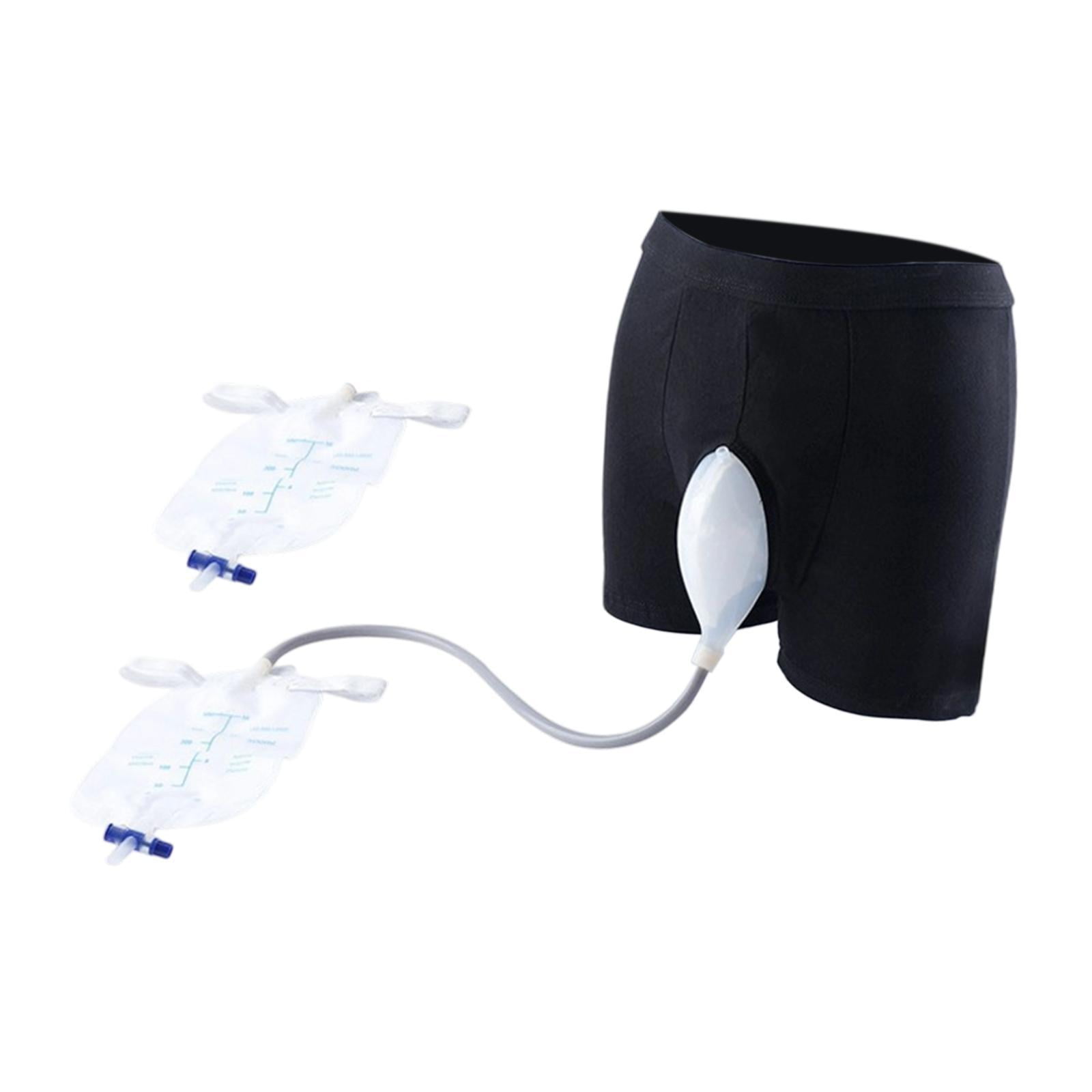 Male Urine Collector Wearable Urinal Bag Reusable Silicone with Elastic ...