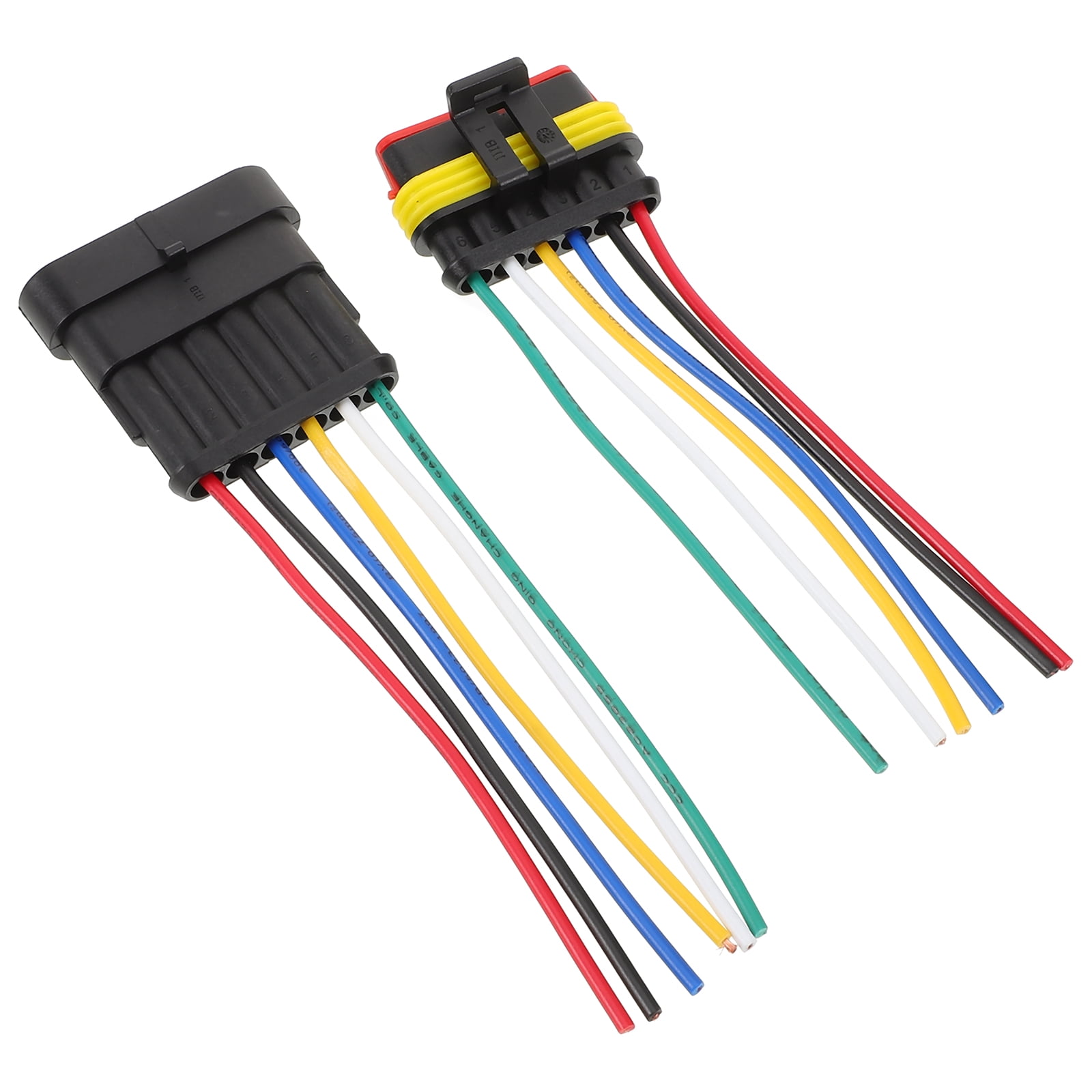 Male and Female Wire Connector Wire Connector Male and Female Car 6 Way ...