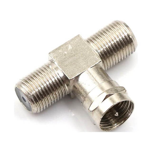 Male to 2 Female 2 Way F-Type Splitter Combiner TV Virgin Cable Sky ...