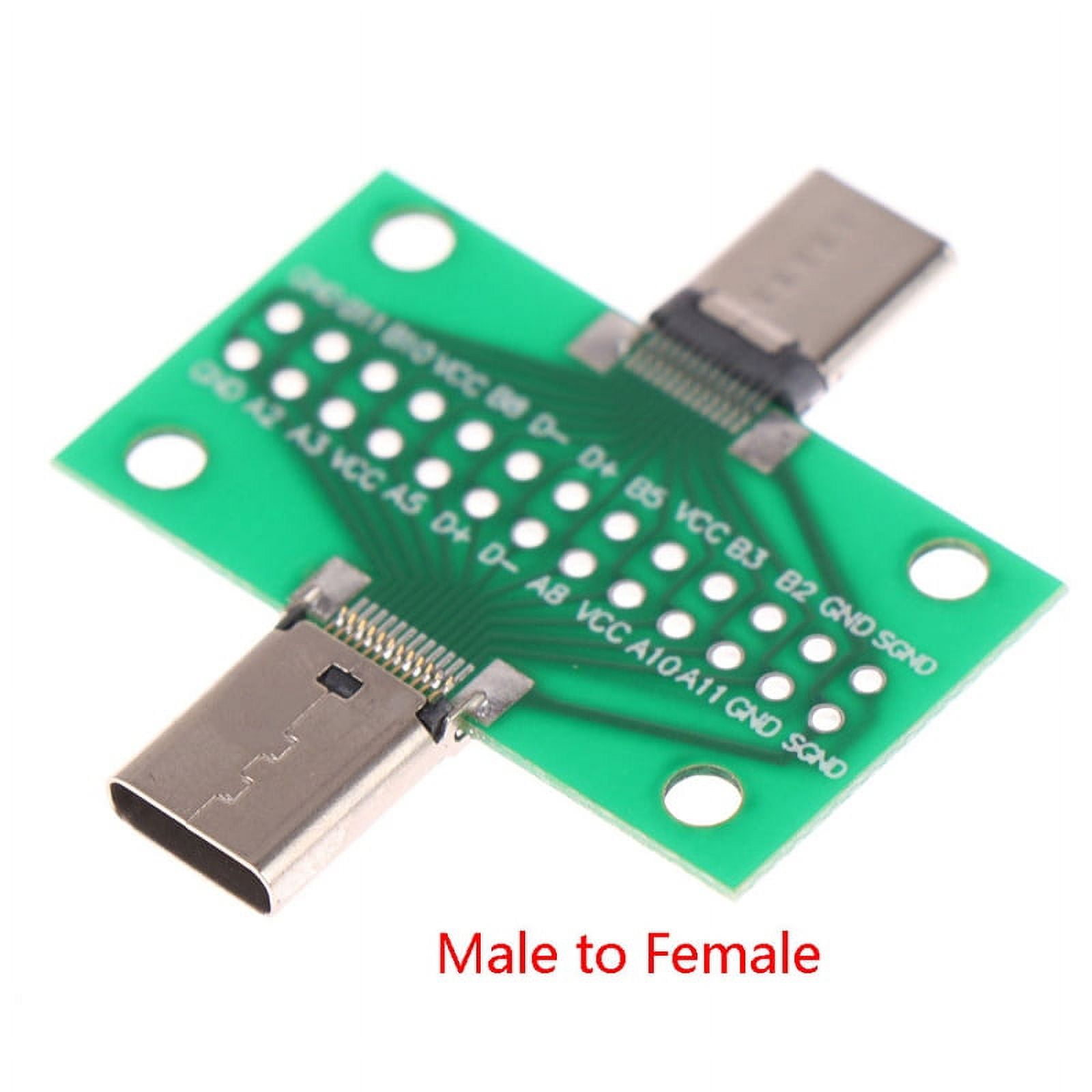 (Male to Female) 24+2P USB 3.1 Type-C Male Female Test PCB Board ...