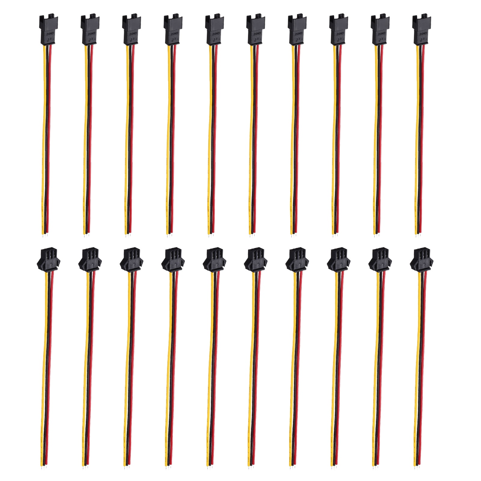 Male to Female 3Pin Breadboard Jumper Wire 2.54mm Pitch Cable 30cm 10 ...