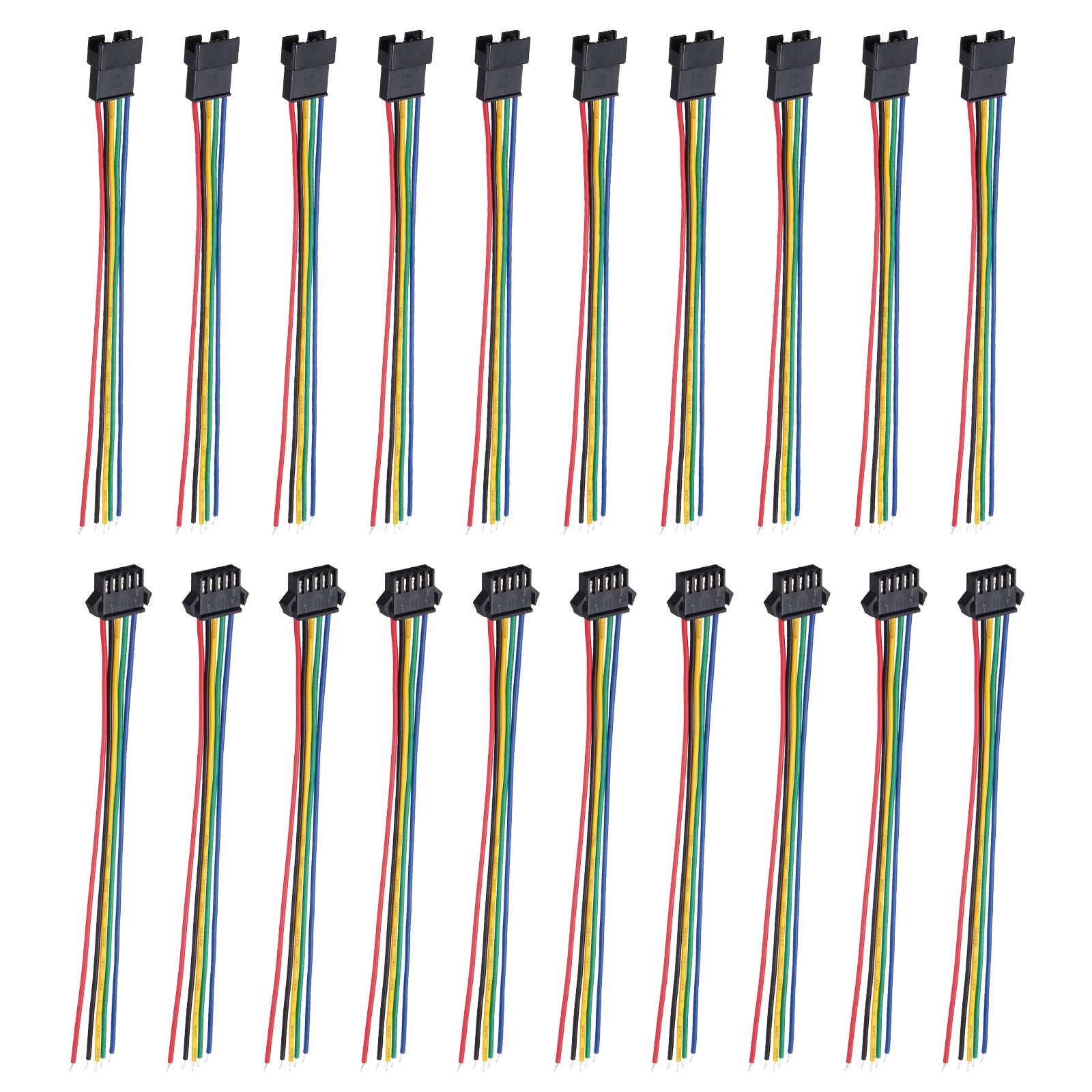 Male to Female 5Pin Breadboard Jumper Wire 2.54mm Pitch Cable 30cm 10 ...