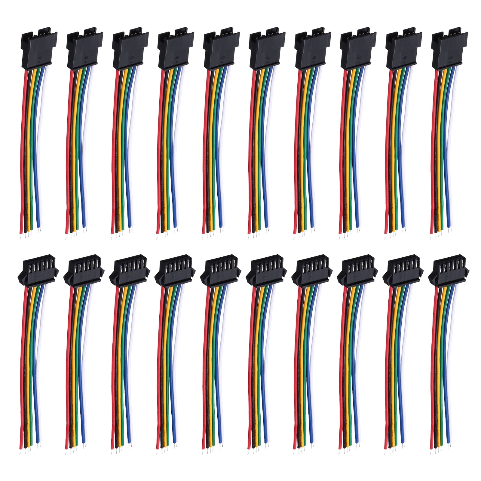 Male to Female 6Pin Breadboard Jumper Wire 2.54mm Pitch Cable 20cm 10 ...