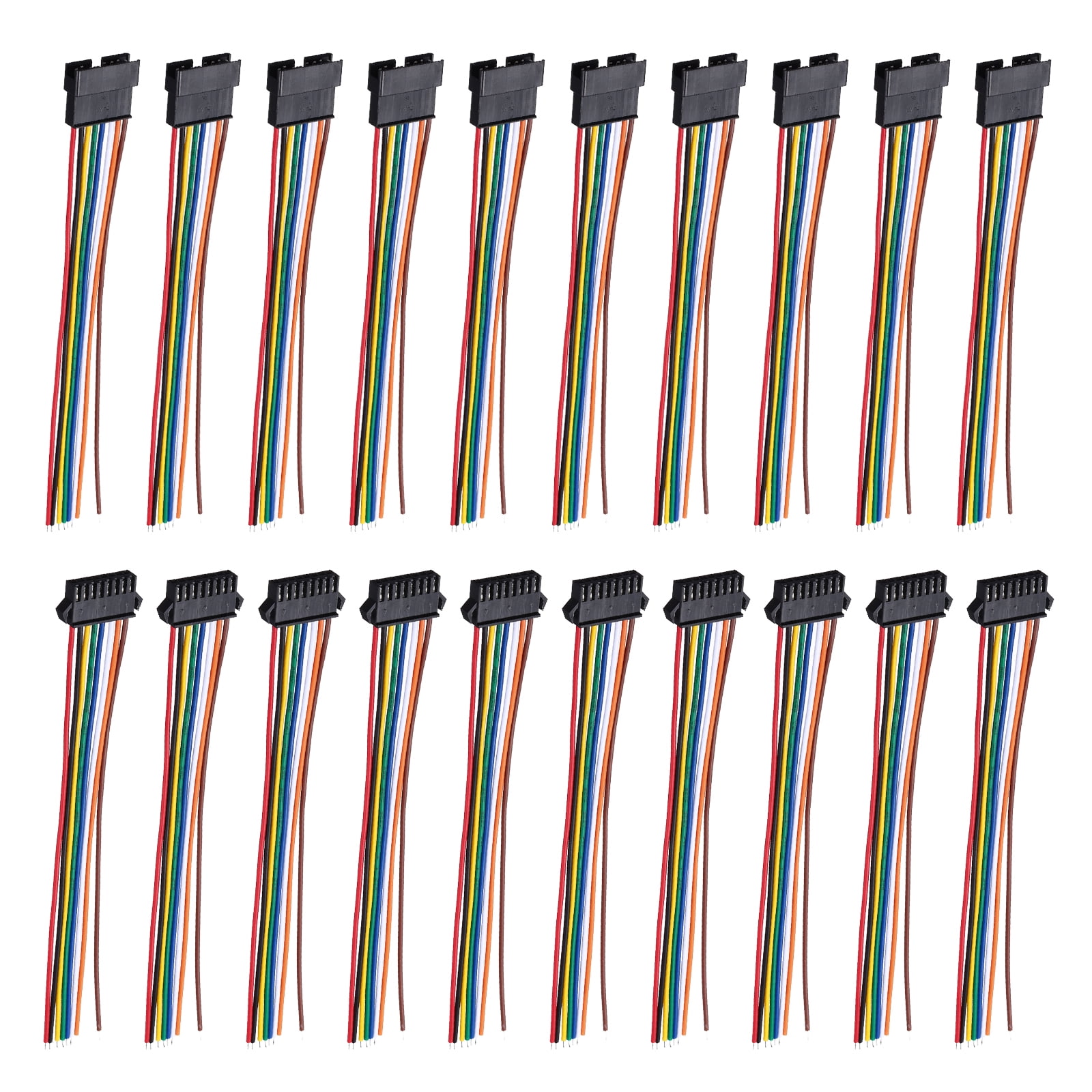 Male to Female 8Pin Breadboard Jumper Wire 2.54mm Pitch Cable 30cm 10 ...