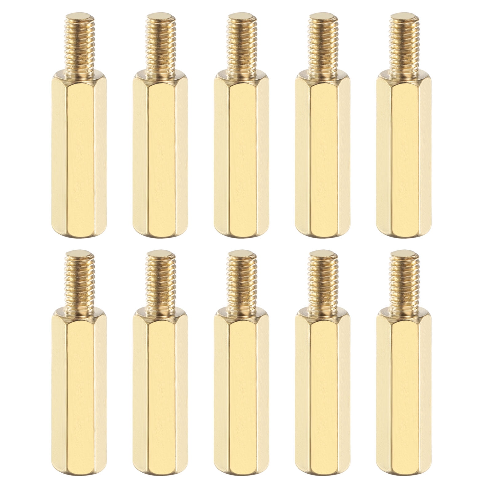 Male to Female Thread Spacer Screws M3 x 20mm + 6mm Brass Hex Standoff ...