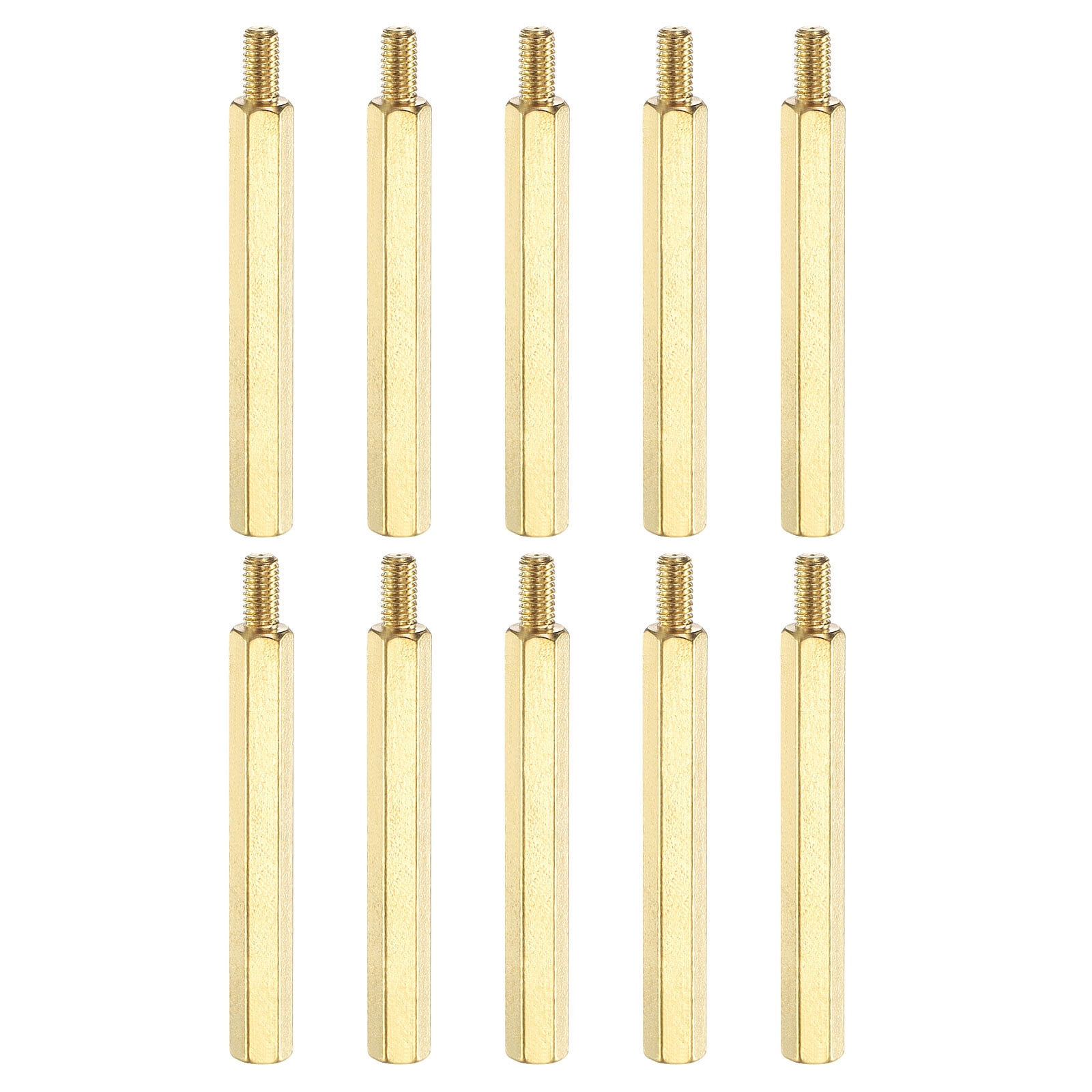 Male to Female Thread Spacer Screws M3 x 35mm + 6mm Brass Hex Standoff ...