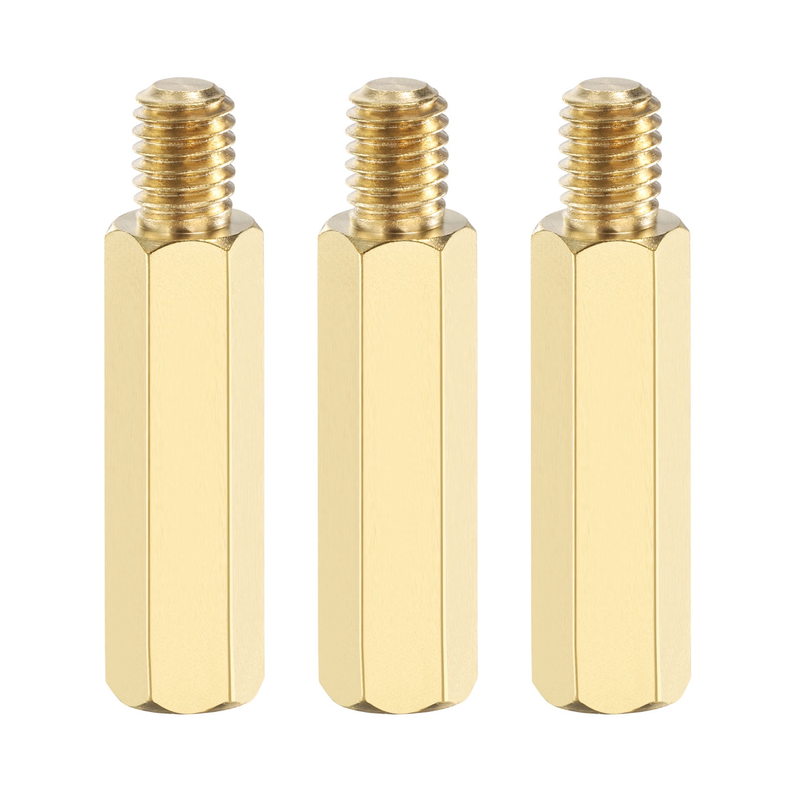 Male to Female Thread Spacer Screws M6 x 35mm + 8mm Brass Hex Standoff ...