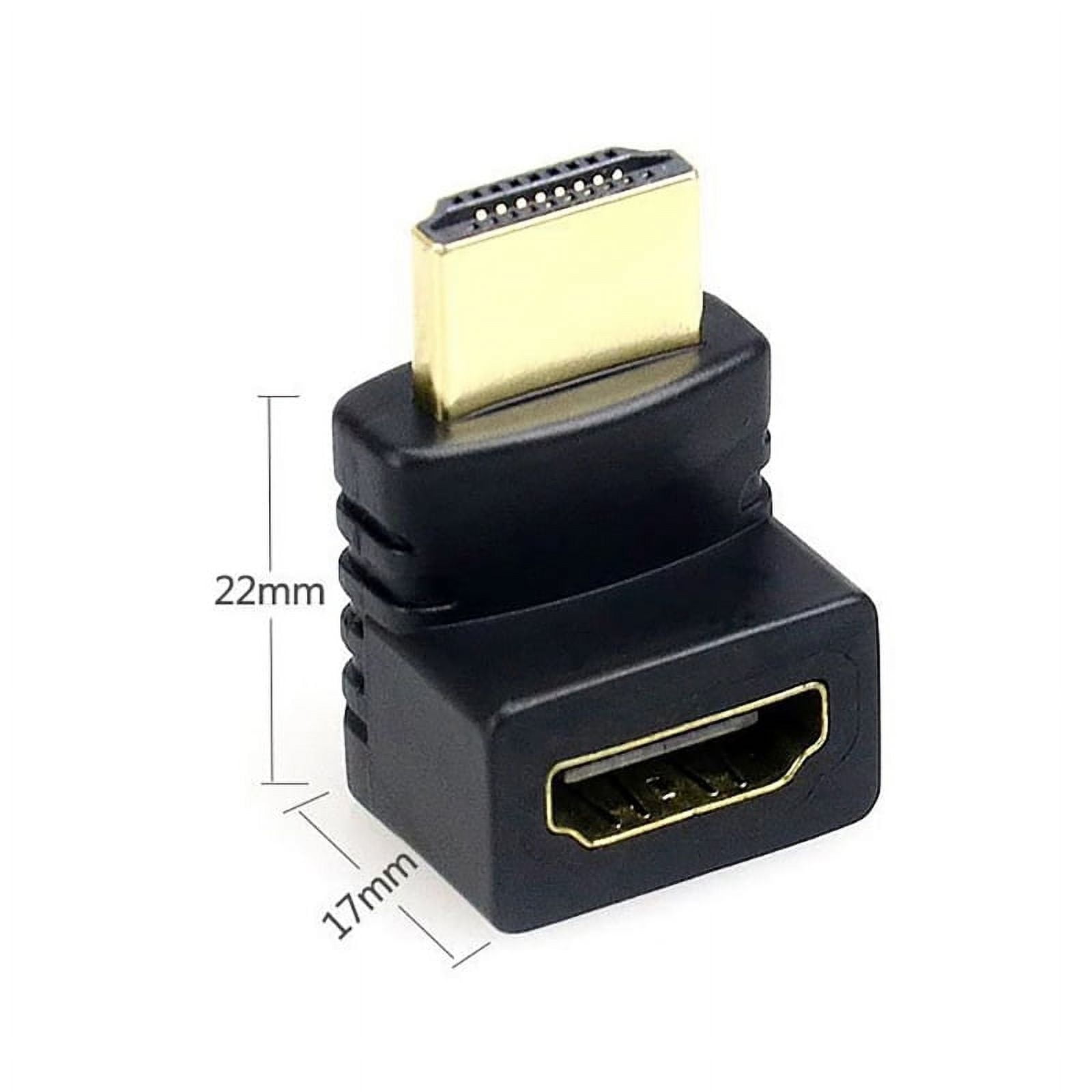 Male to Female Vertical Adapter Convenient 90 and 270 Degree HDMI ...