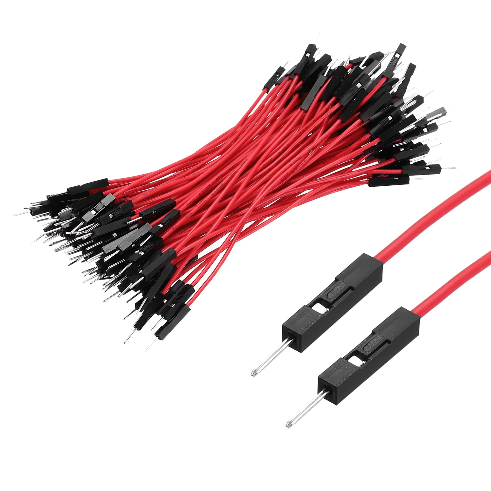 Male to Male 1Pin Breadboard Jumper Wire 2.54mm Pitch Cable 10cm 100 ...