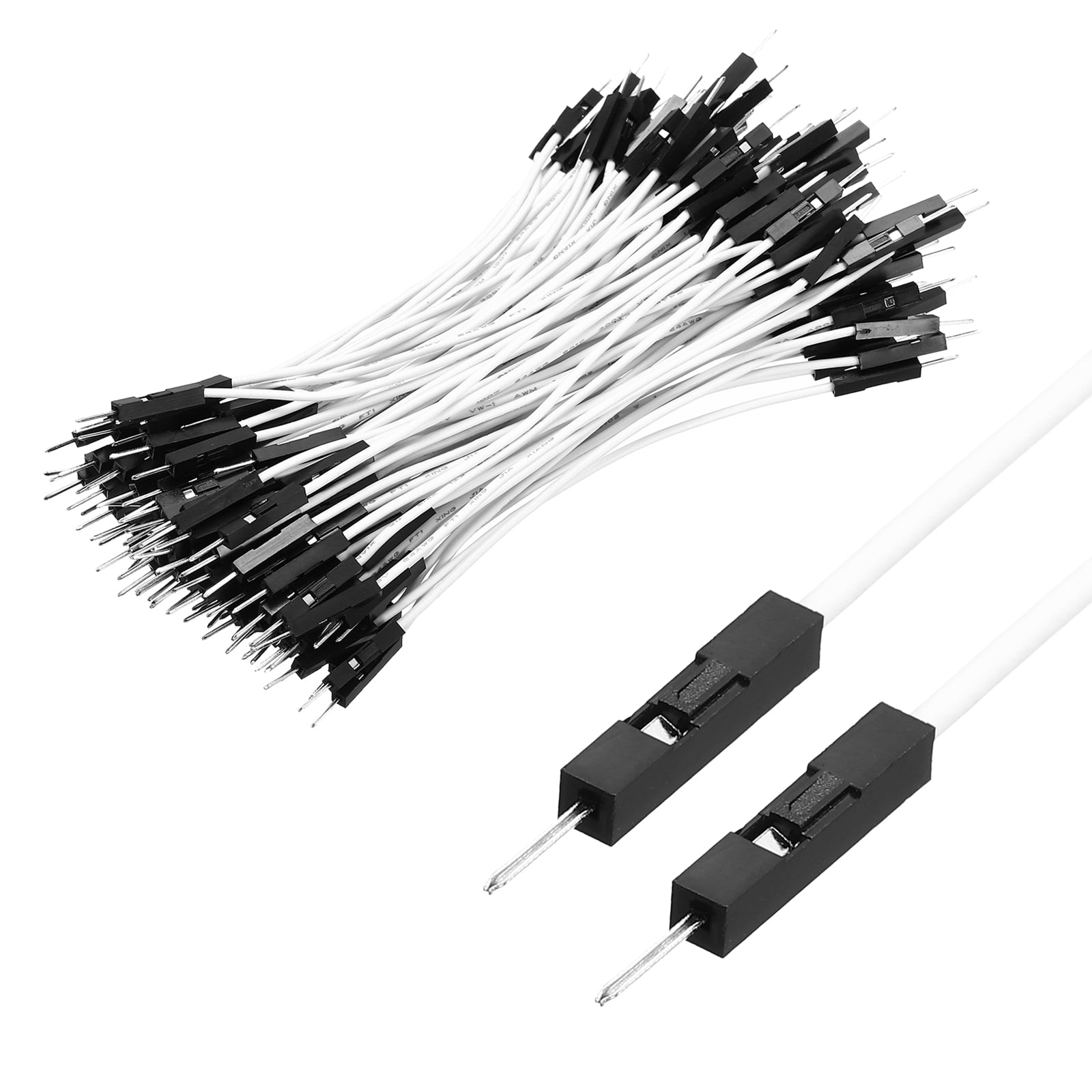 Male to Male 1Pin Breadboard Jumper Wire 2.54mm Pitch Cable 10cm 100 ...