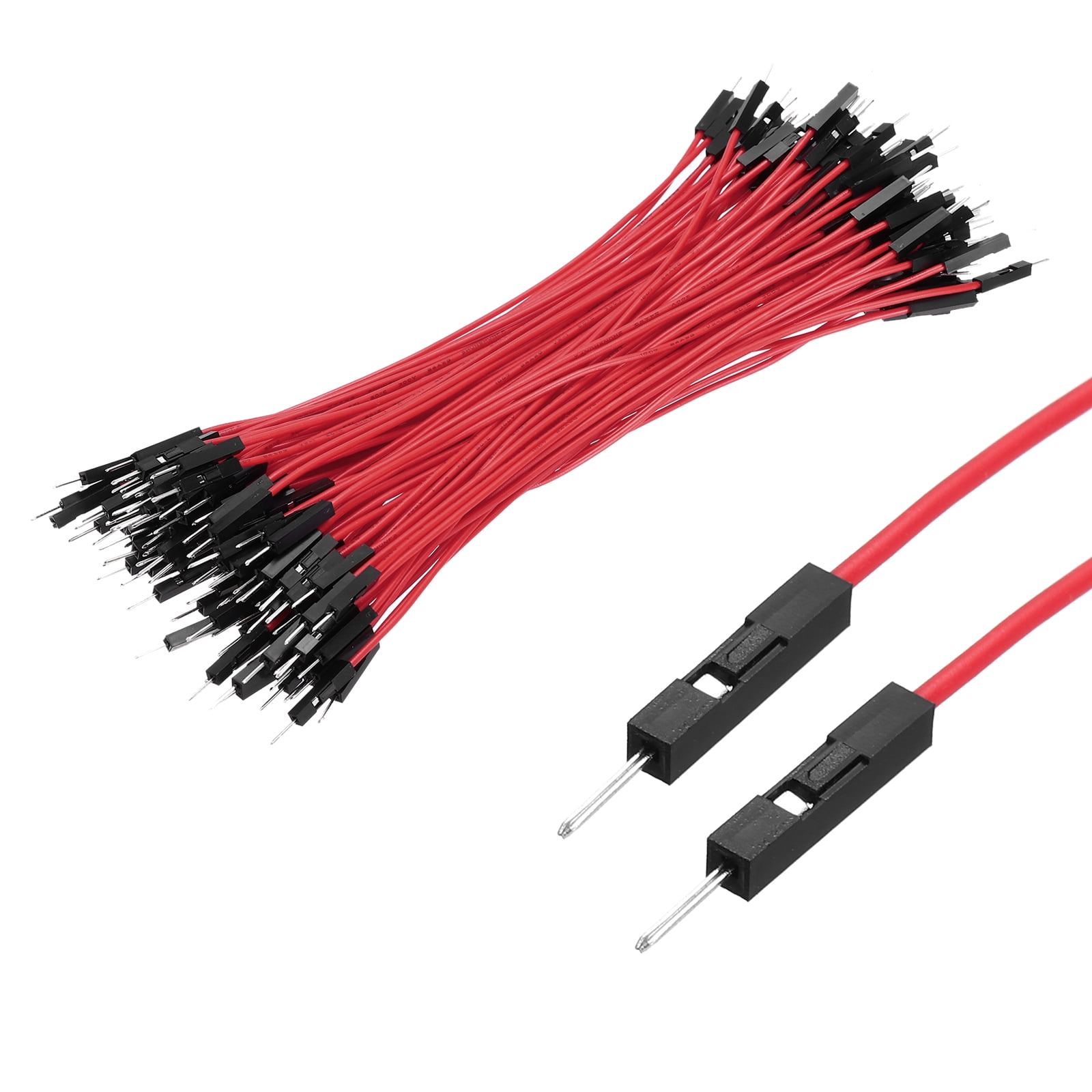 Male to Male 1Pin Breadboard Jumper Wire 2.54mm Pitch Cable 15cm 100 ...