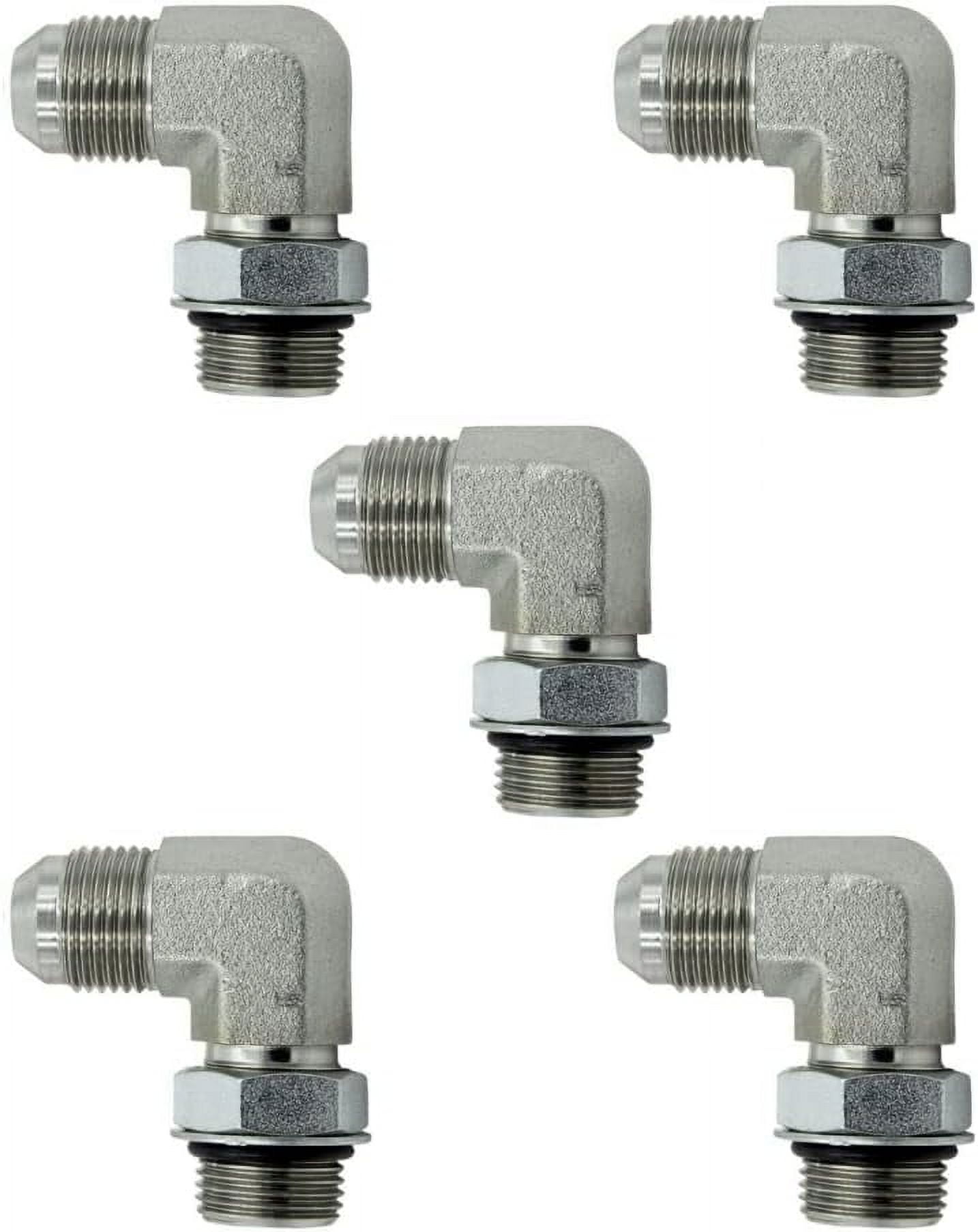 Male x #20 SAE/ORB Male Corner/Elbow Hydraulic Adapter Fitting (5-PACK ...