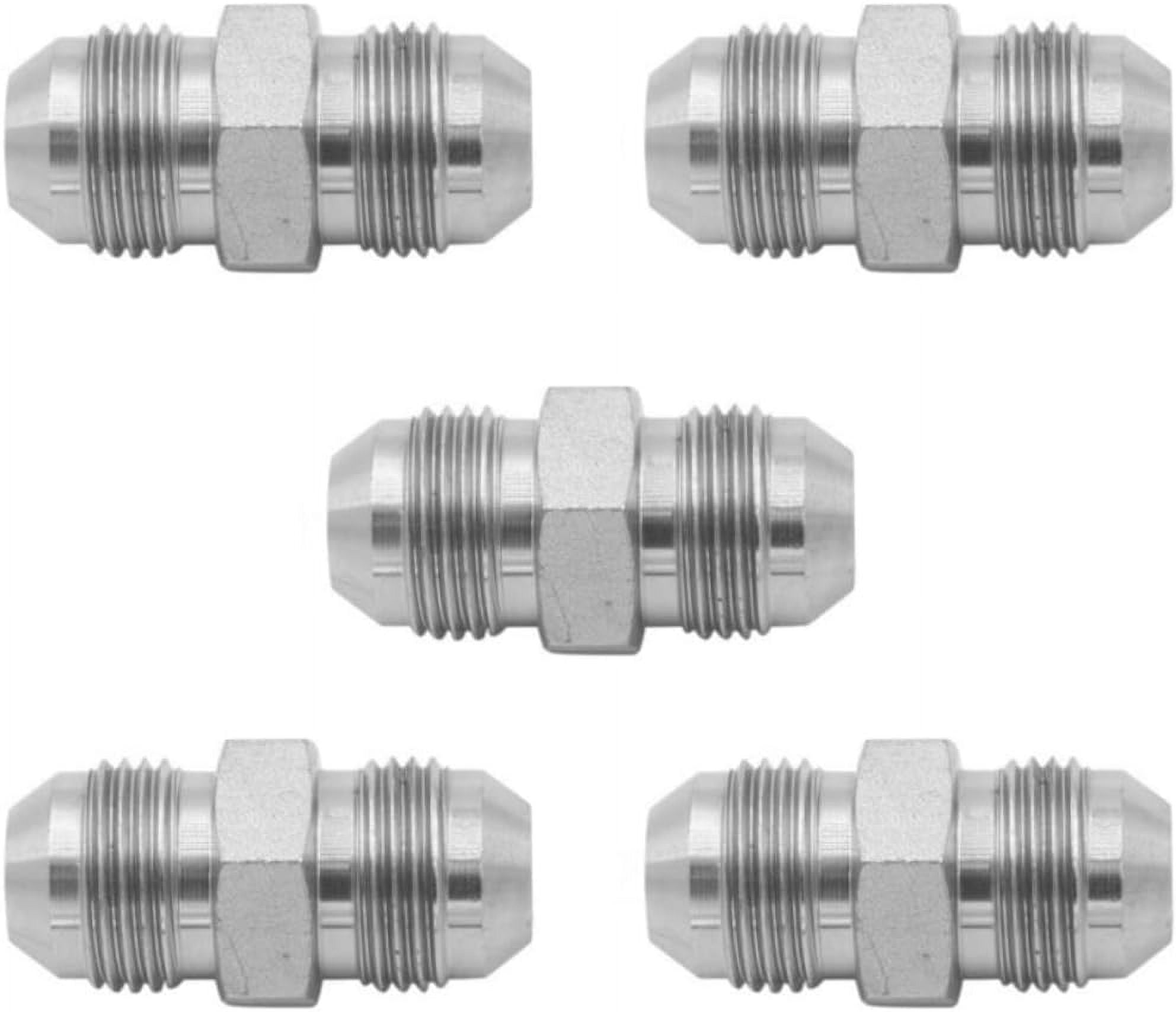 Male x Male Flared Straight Tube Hydraulic Adapter Fitting (5-PACK ...