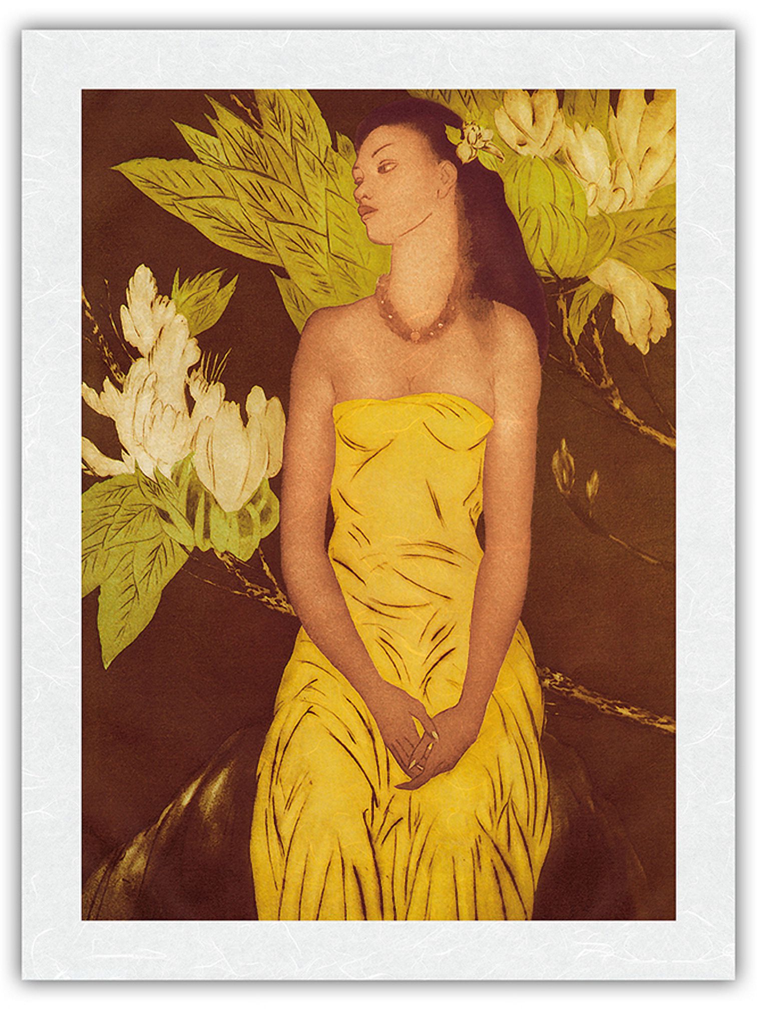 Maleana (Melodious) - Hawaiian Lady - Vintage Color Aquatint Etching by ...
