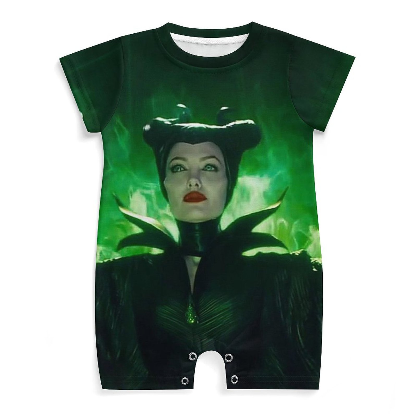 Maleficent Baby Boy Girl Short Sleeve Romper Clothing Set Print Cartoon ...