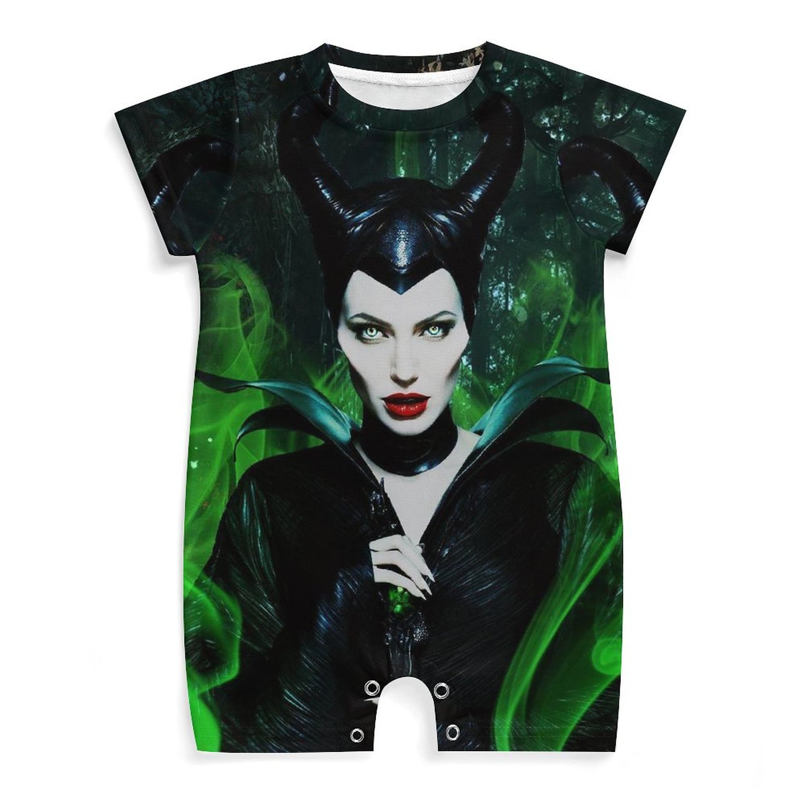 Maleficent Baby Boy Girl Short Sleeve Romper Clothing Set Print Cartoon ...