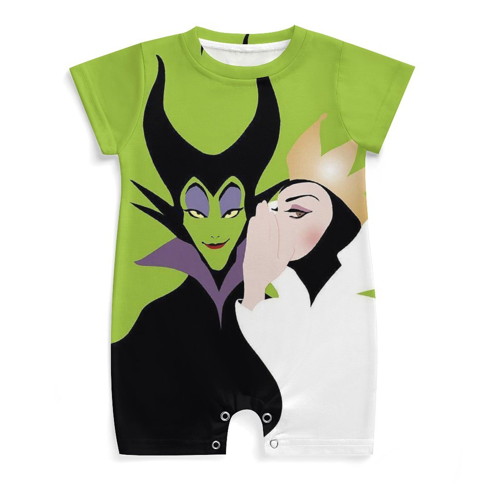 Maleficent Baby Boy Girl Short Sleeve Romper Clothing Set Print Cartoon ...