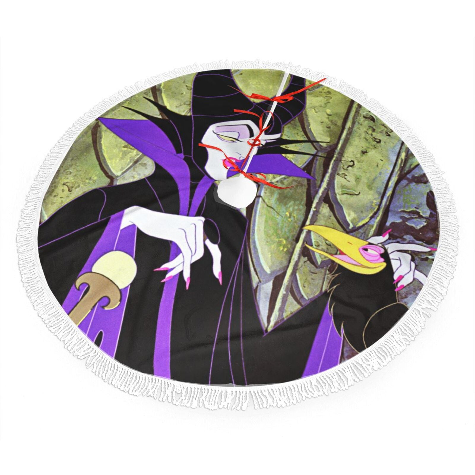 Maleficent Christmas Tree Skirt, Winter Xmas Tree Skirts Mat 48" for ...
