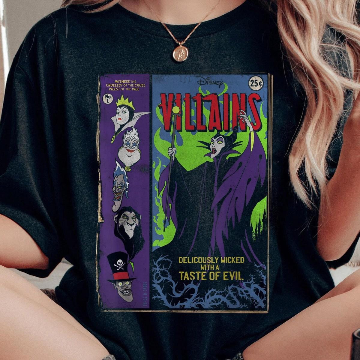 Maleficent Deliciously Wicked With Taste Of Evil Villains Shirt ...