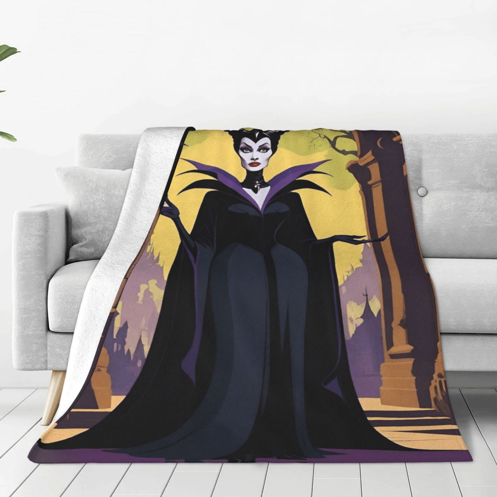 Maleficent Halloween Horror Movie Flannel Blanket Ultra Soft Micro Cozy ...