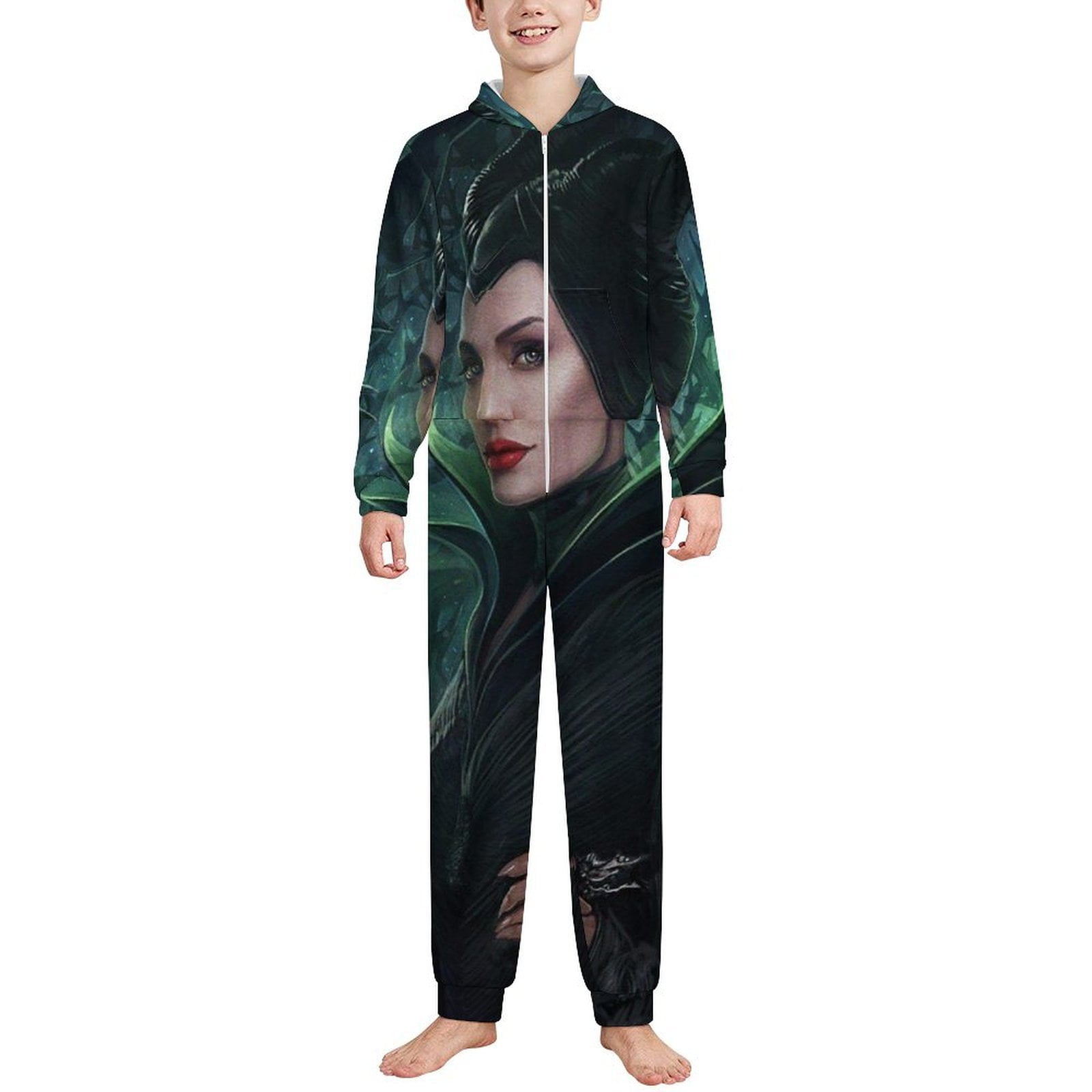Maleficent Kids Hooded Union Suit Pajama Onesie Blanket Sleeper for ...