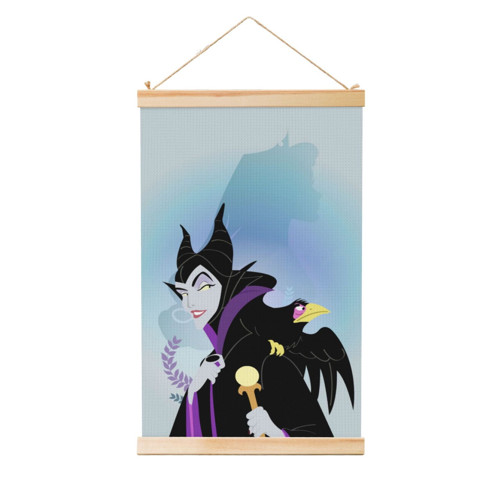 Maleficent Poster Canvas Wooden Shaft Hanging Poster Home Decor ...