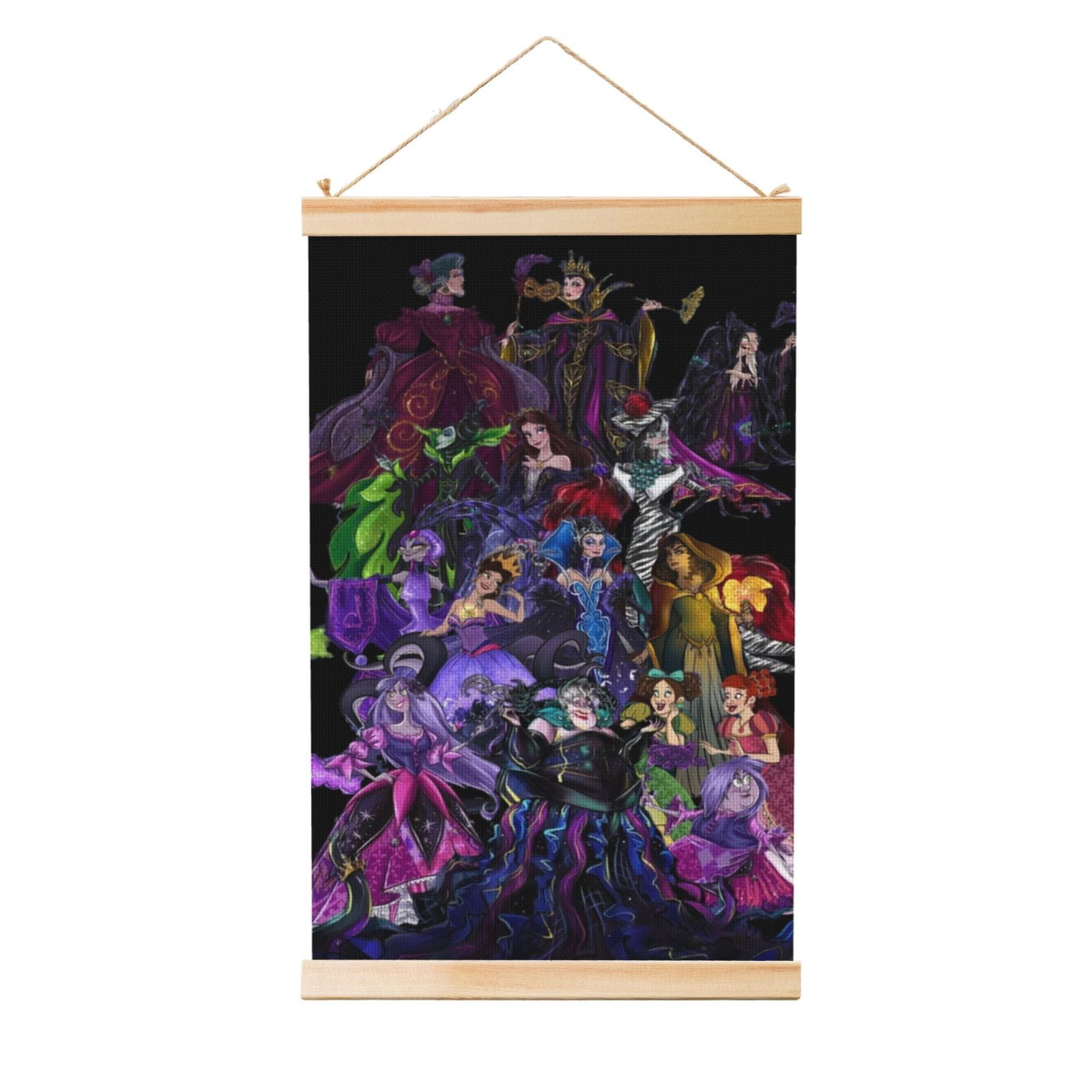 Maleficent Poster Canvas Wooden Shaft Hanging Poster Home Decor ...
