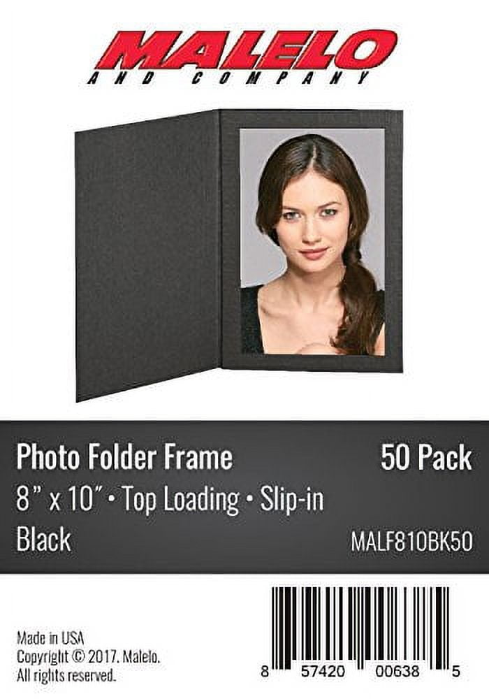 Malelo and Company Black Cardboard Photo Folder Frame 8x10 - Pack of 50 - Walmart.com