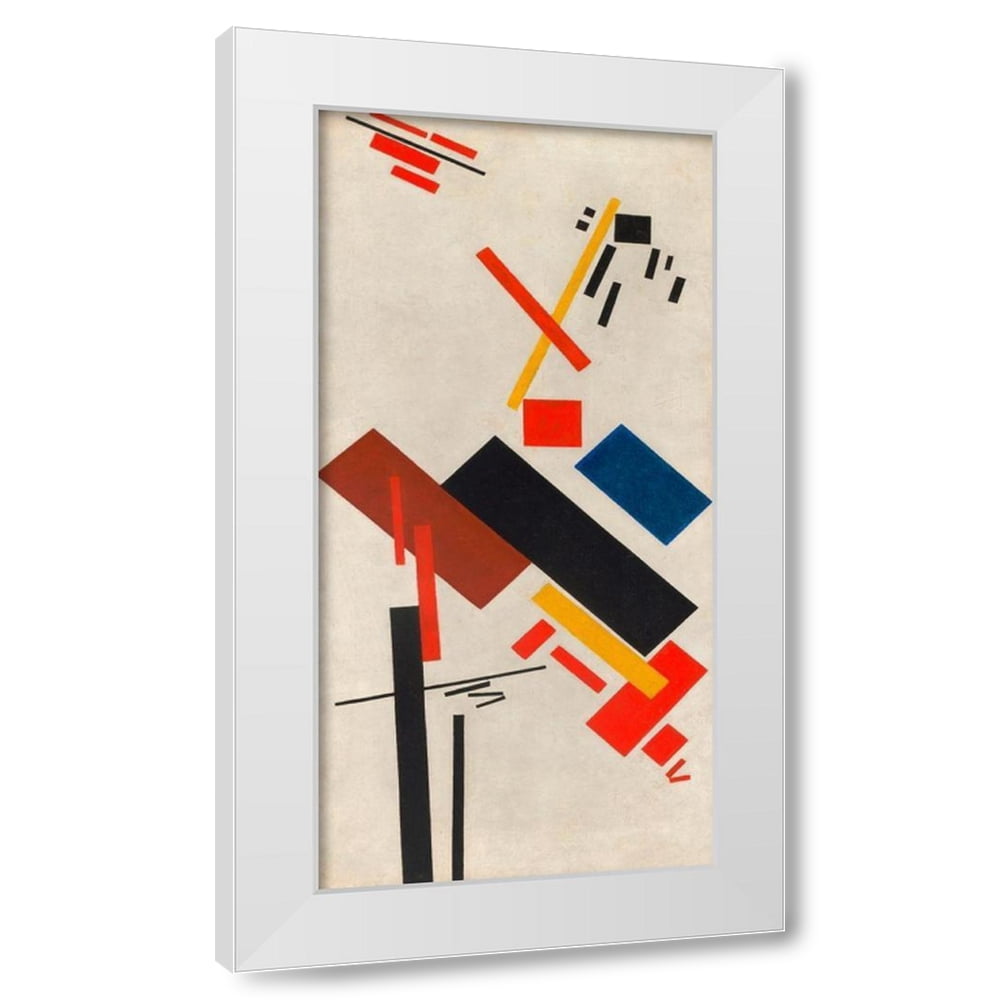 Malevich Kasimir 4x14 White Modern Wood Framed Wall Art Titled - House ...