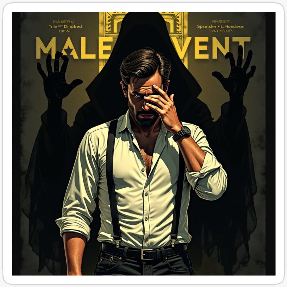 Malevolent Noir Horror Poster Sticker Phone Decal Water Bottle Stickers ...