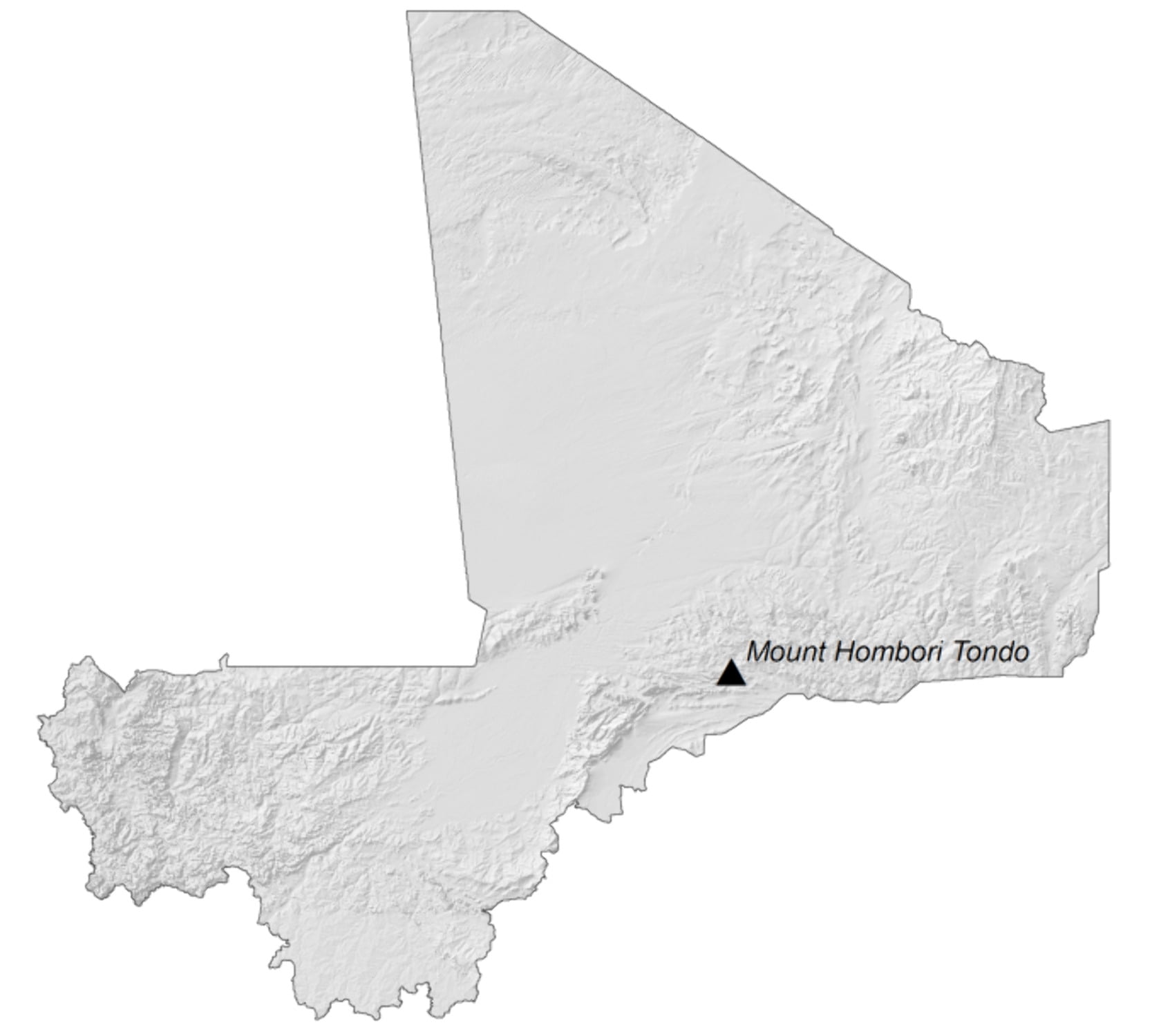 Mali Elevation Map GLOSSY POSTER PICTURE PHOTO PRINT BANNER ...