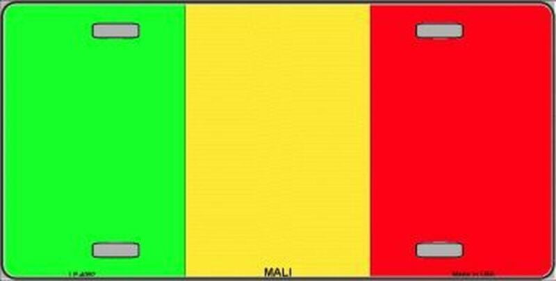 Mali Flag Metal Novelty License Plate Auto Tag - Aluminum ( 12 inch x 6 ...