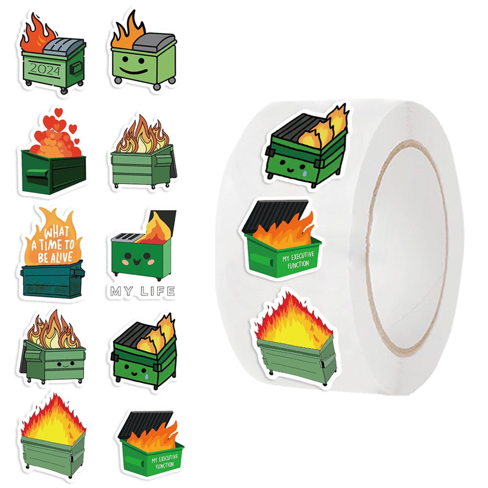 Malianggg 1 Roll Of Fireproof Sticker For Garbage Sticker For Garbage ...
