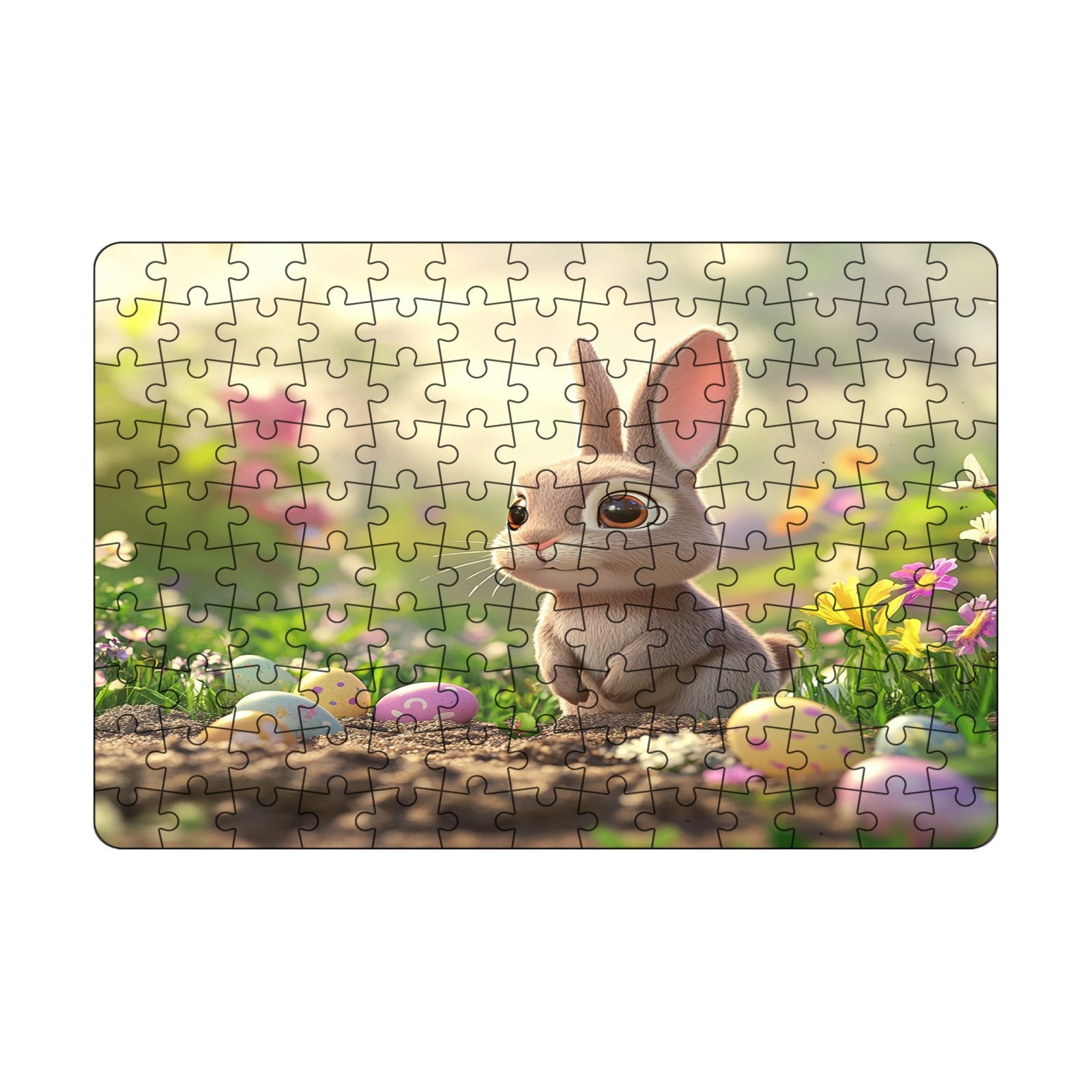 Malianggg 130 Piece Easter Puzzle Set Easter Cute Bunny Puzzle For Kids ...