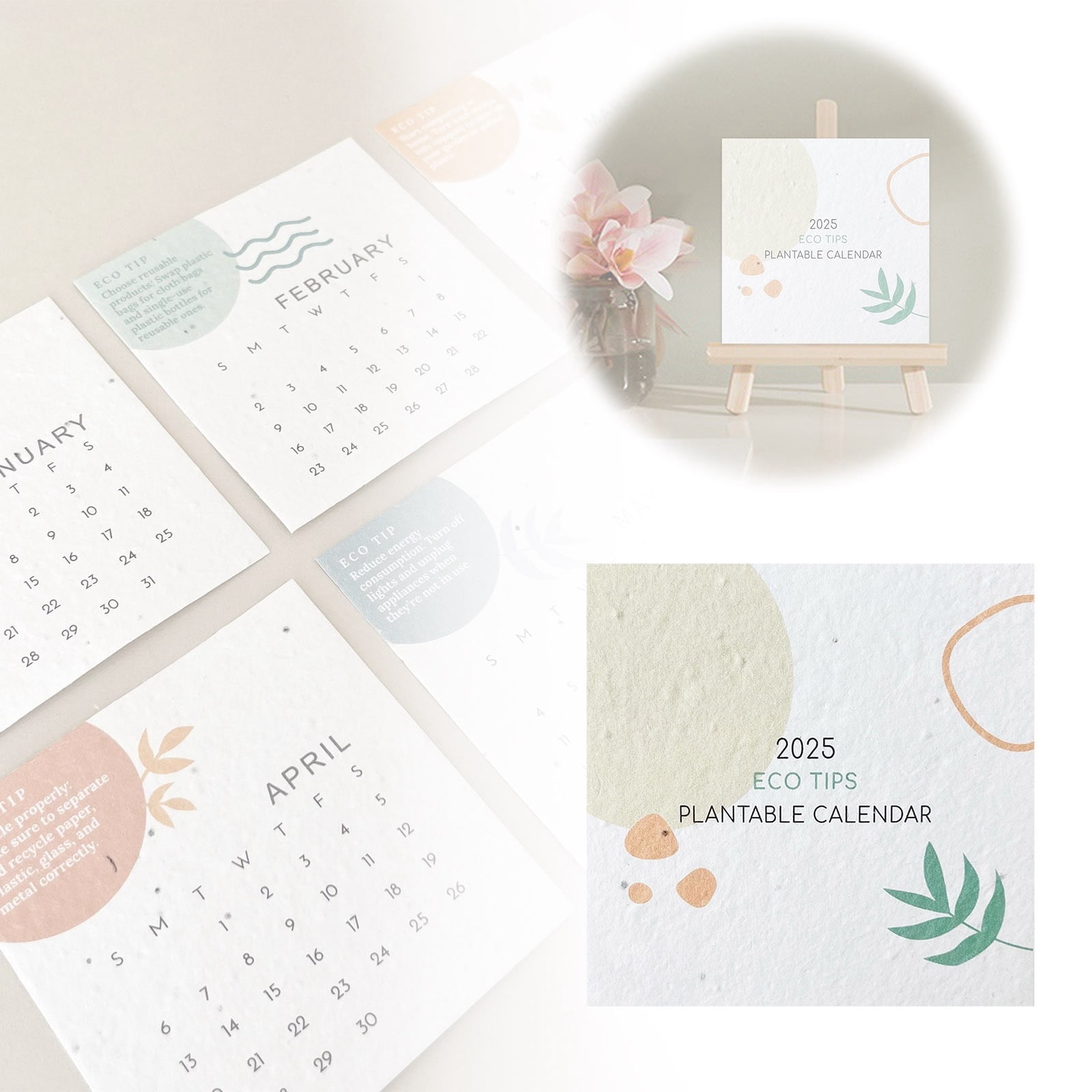 Malianggg Calendar 2025 Modern Greenery Calendar Planner With Growing ...