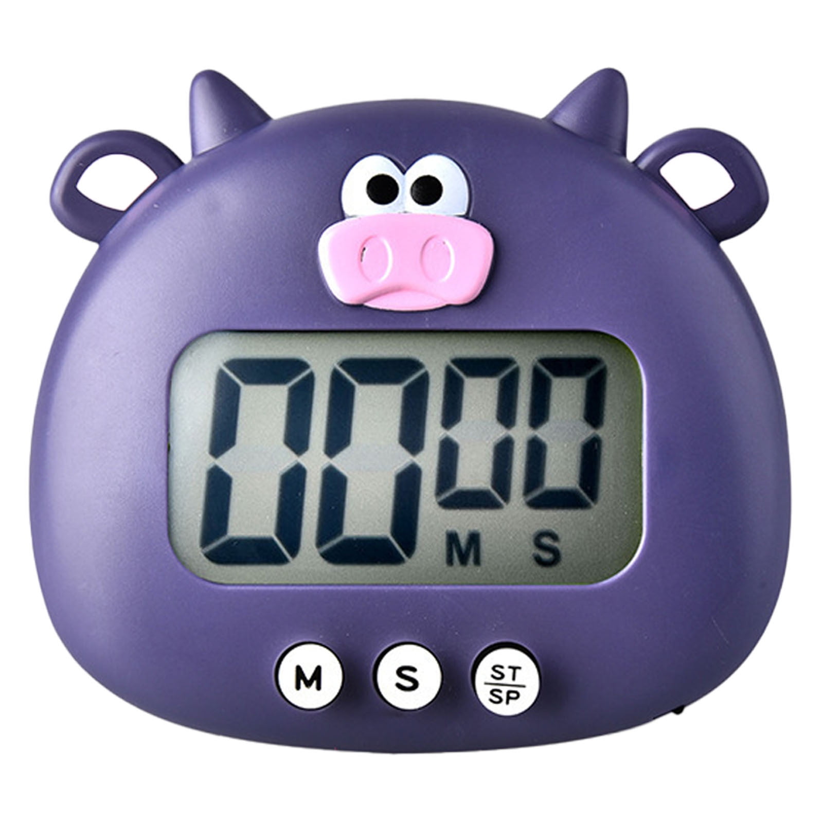 Malianggg Cartoon Animal Countdown Timer Cow Digital Cooking Timer With ...