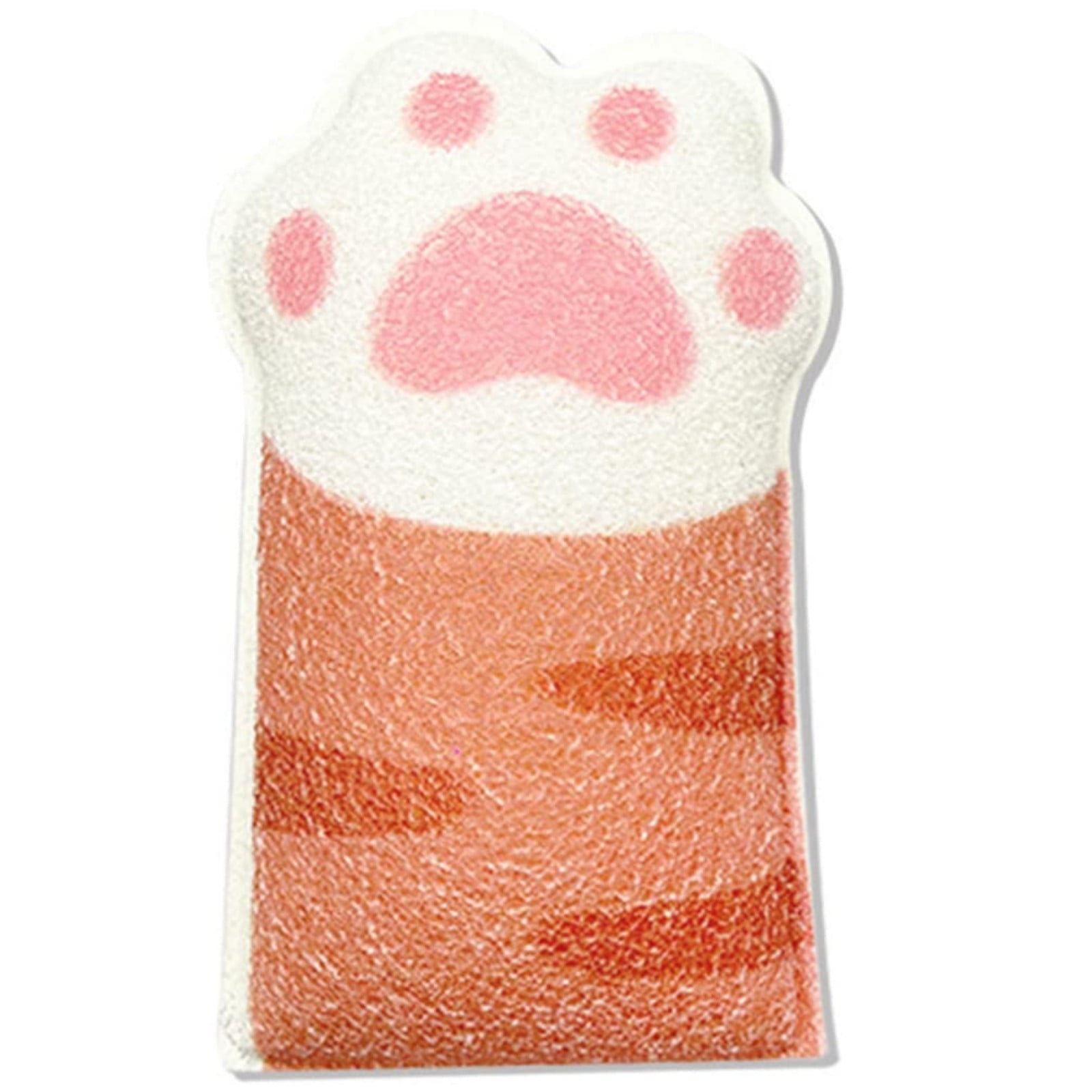 Malianggg LALAFINA Dry Brush Soft Bath Sponge Cat Shape Exfoliating ...